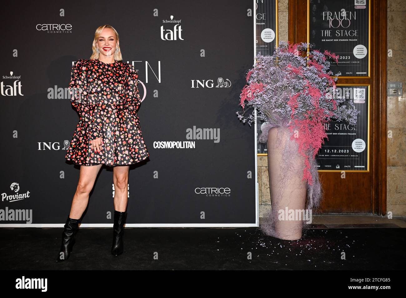 Berlin, Germany. 12th Dec, 2023. Janin Ullmann, presenter, stands on ...