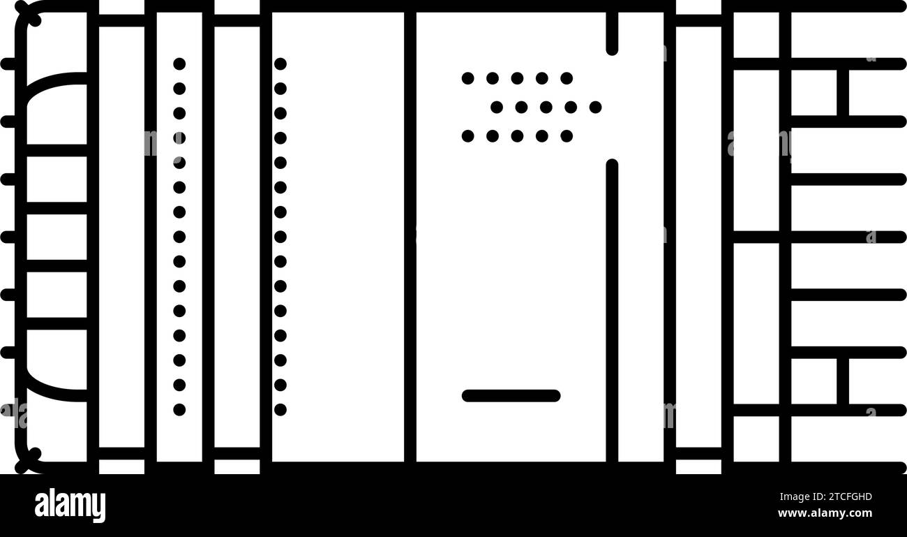 tunnel boring construction vehicle line icon vector illustration Stock ...