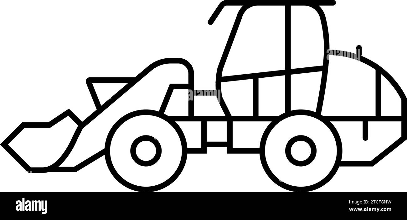 Compact tractor loader Black and White Stock Photos & Images - Alamy