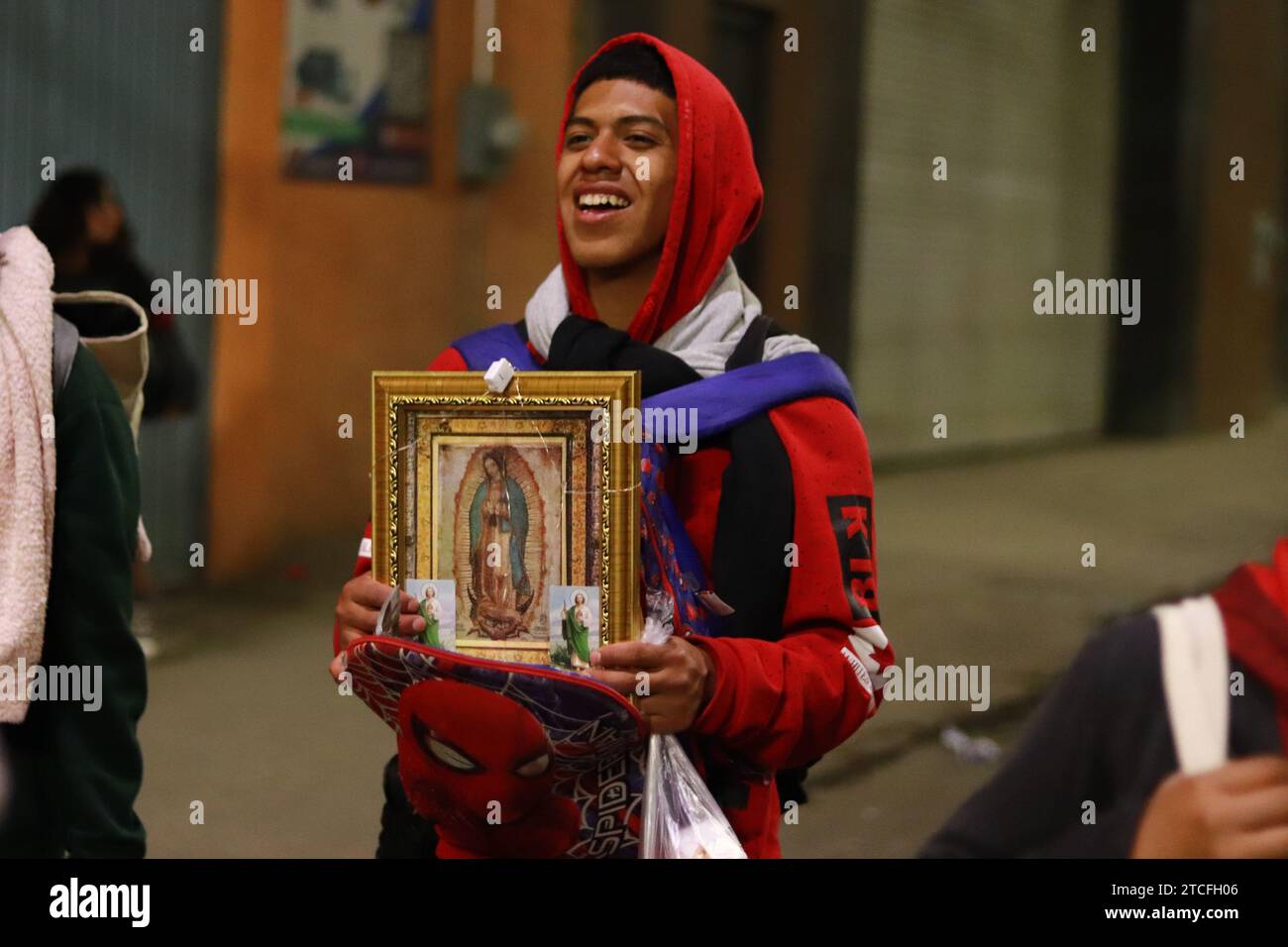 December 12, 2023 in Mexico City, Mexico.- Pilgrims from several states ...