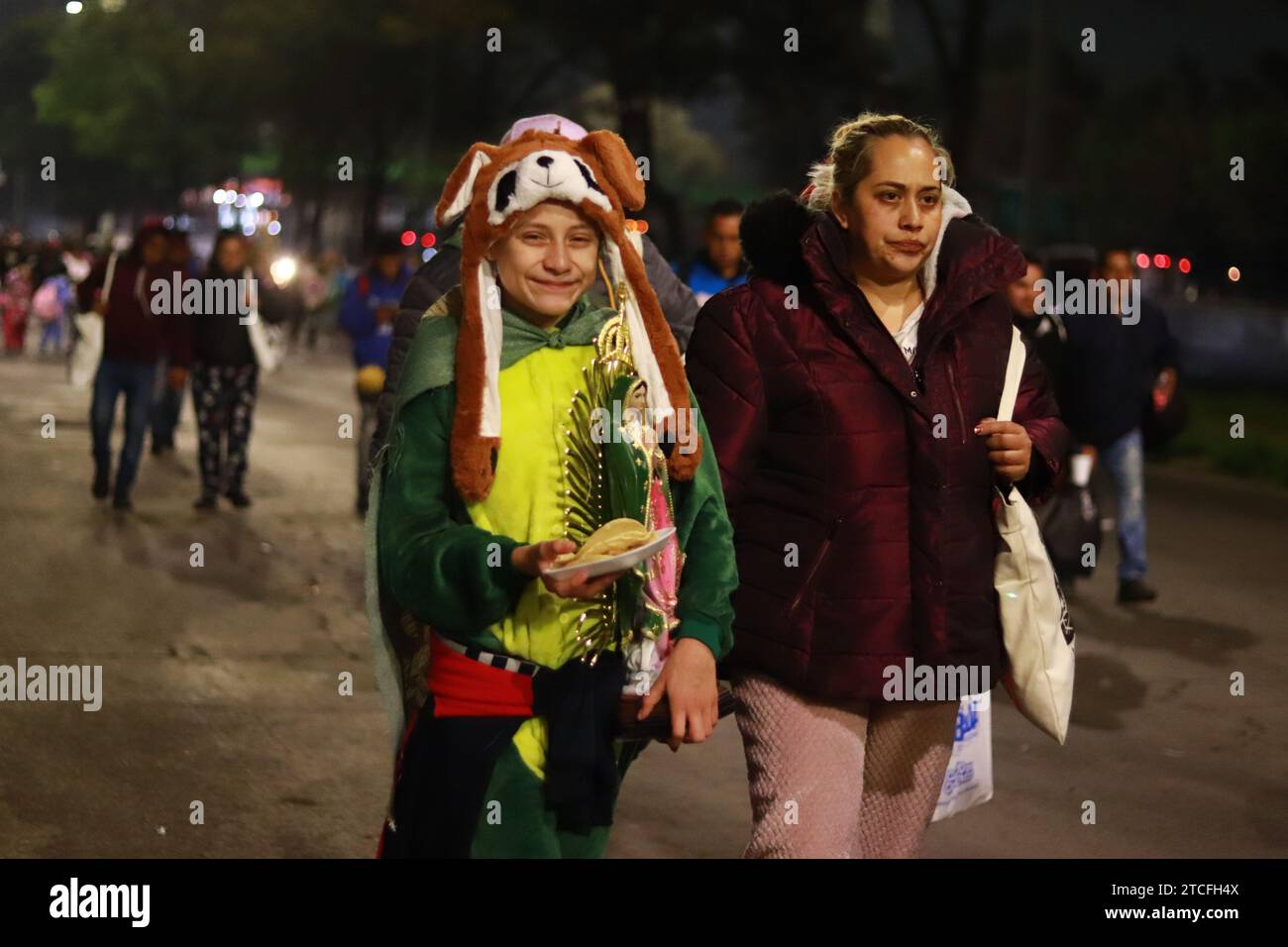 December 12, 2023 in Mexico City, Mexico.- Pilgrims from several states ...