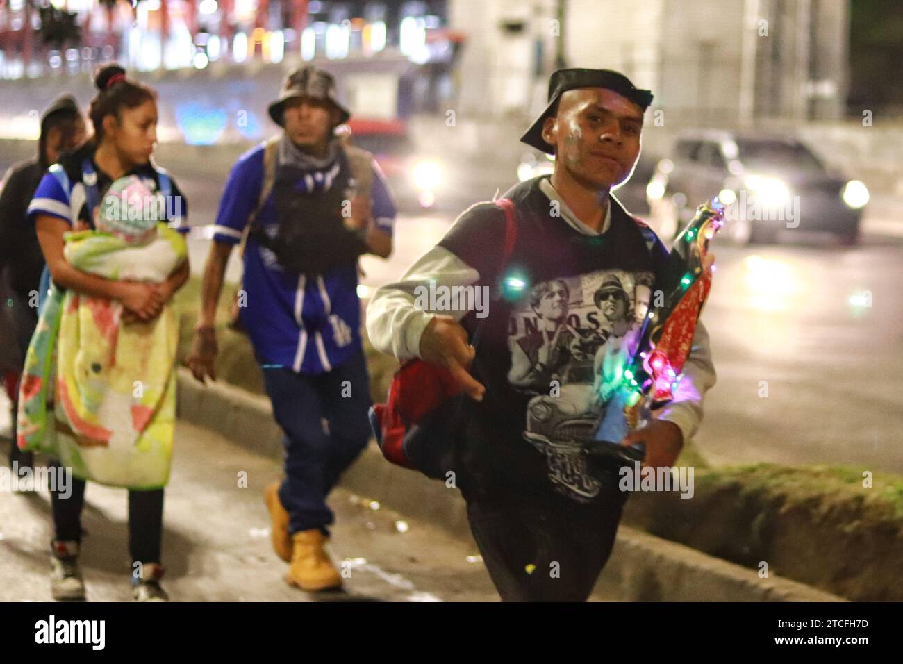 December 12, 2023 in Mexico City, Mexico.- Pilgrims from several states ...