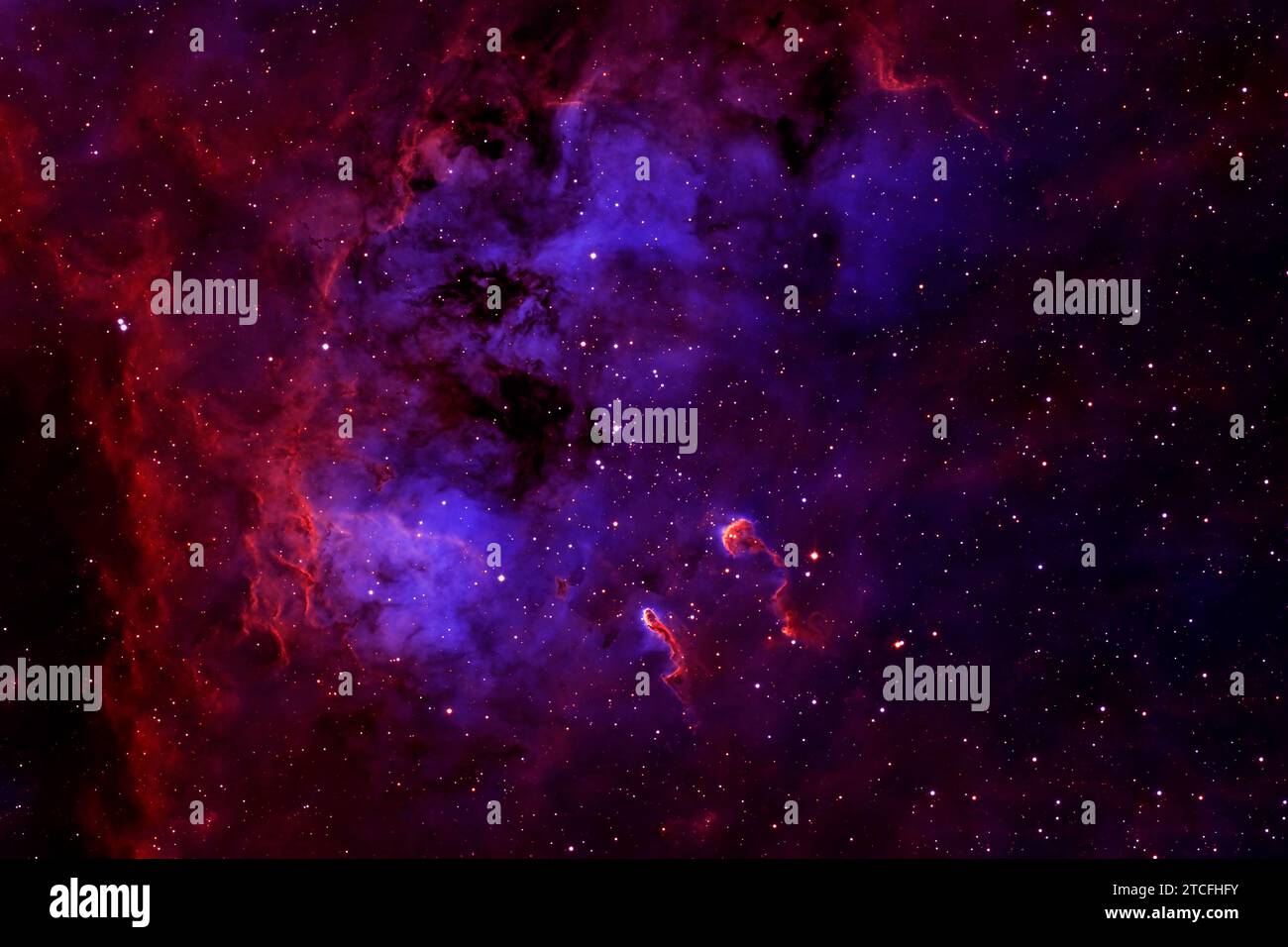 Red cosmic nebula. Elements of this image furnished by NASA. High ...