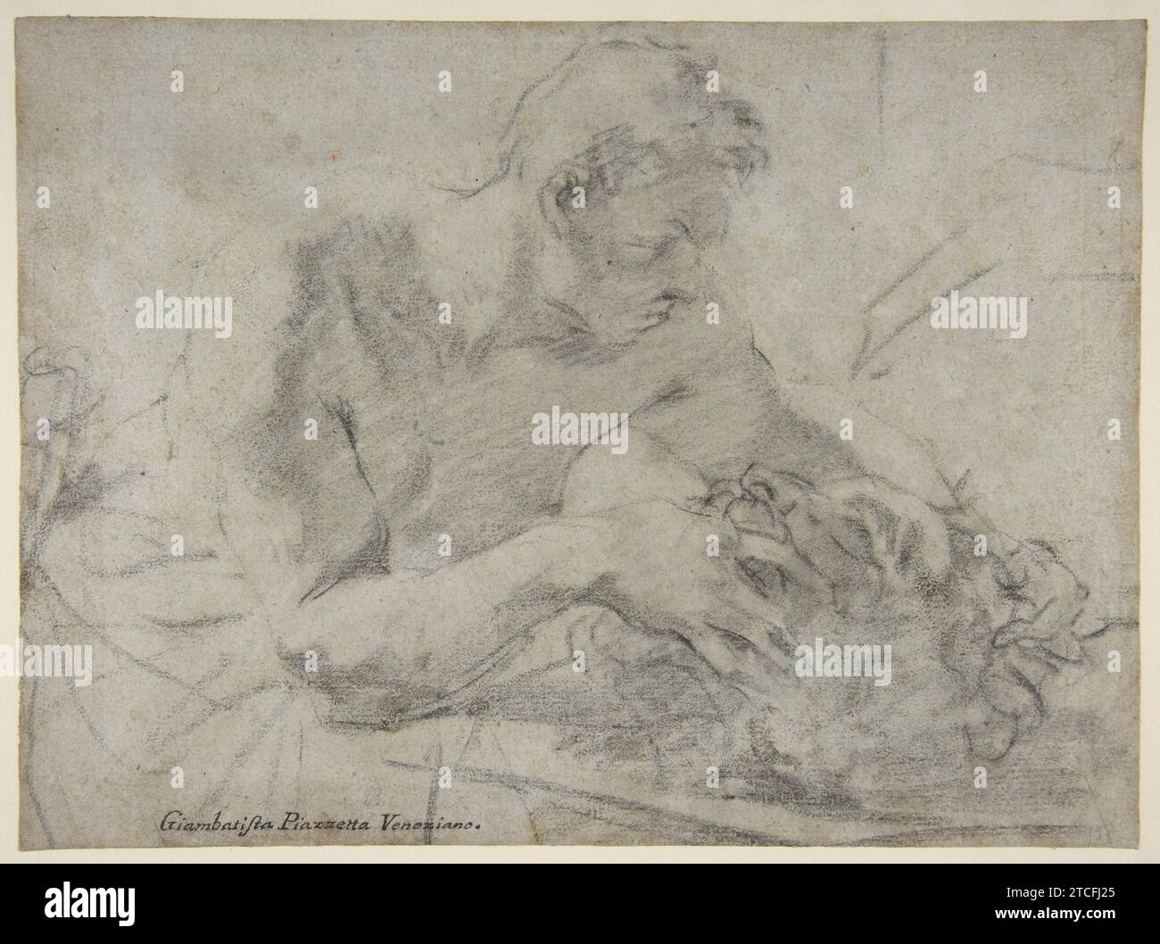 David With the Head of Goliath (recto); Study of Lower Leg and Right ...