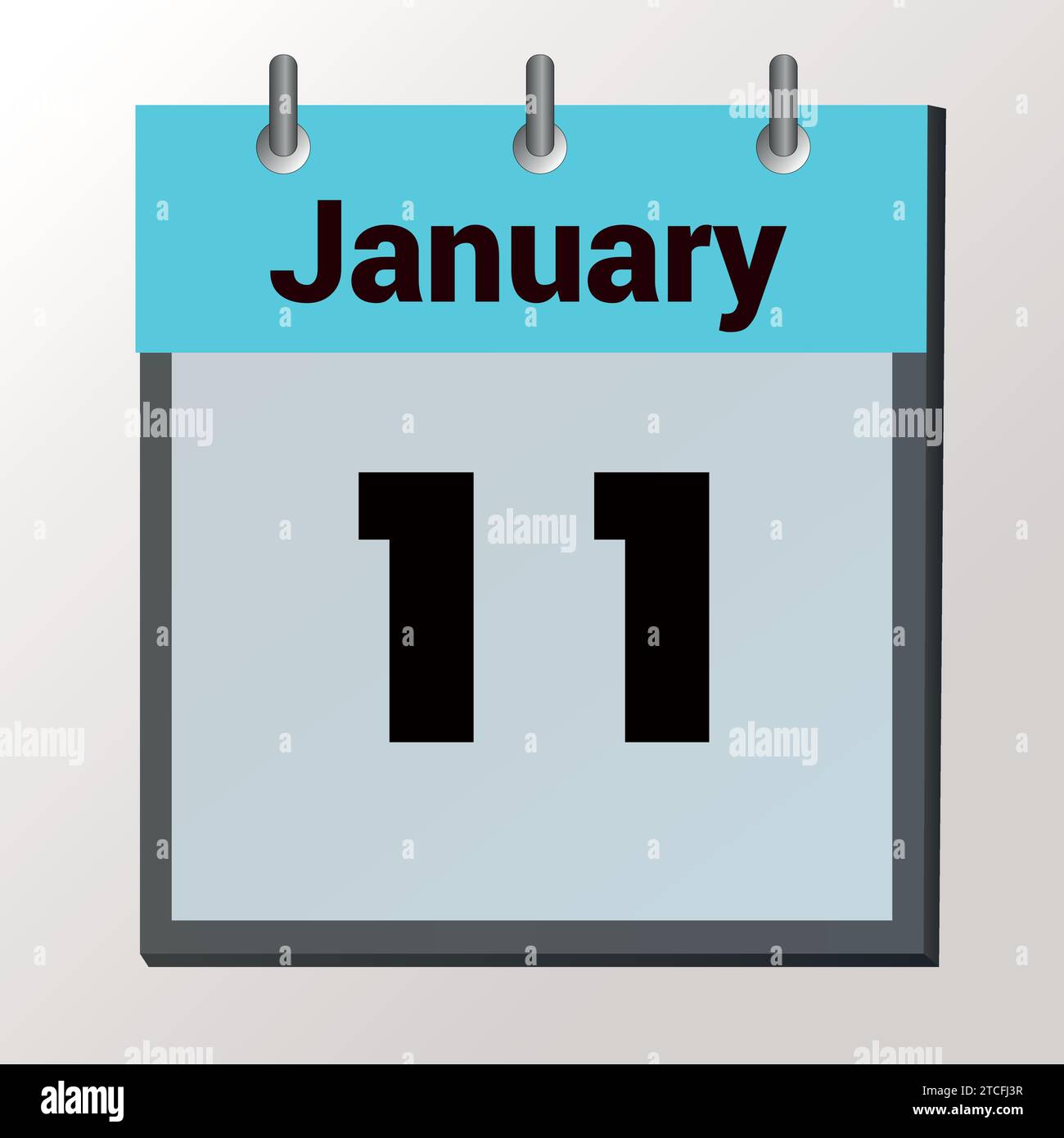 day on the calendar, vector image format, January 11 Stock Vector Image ...