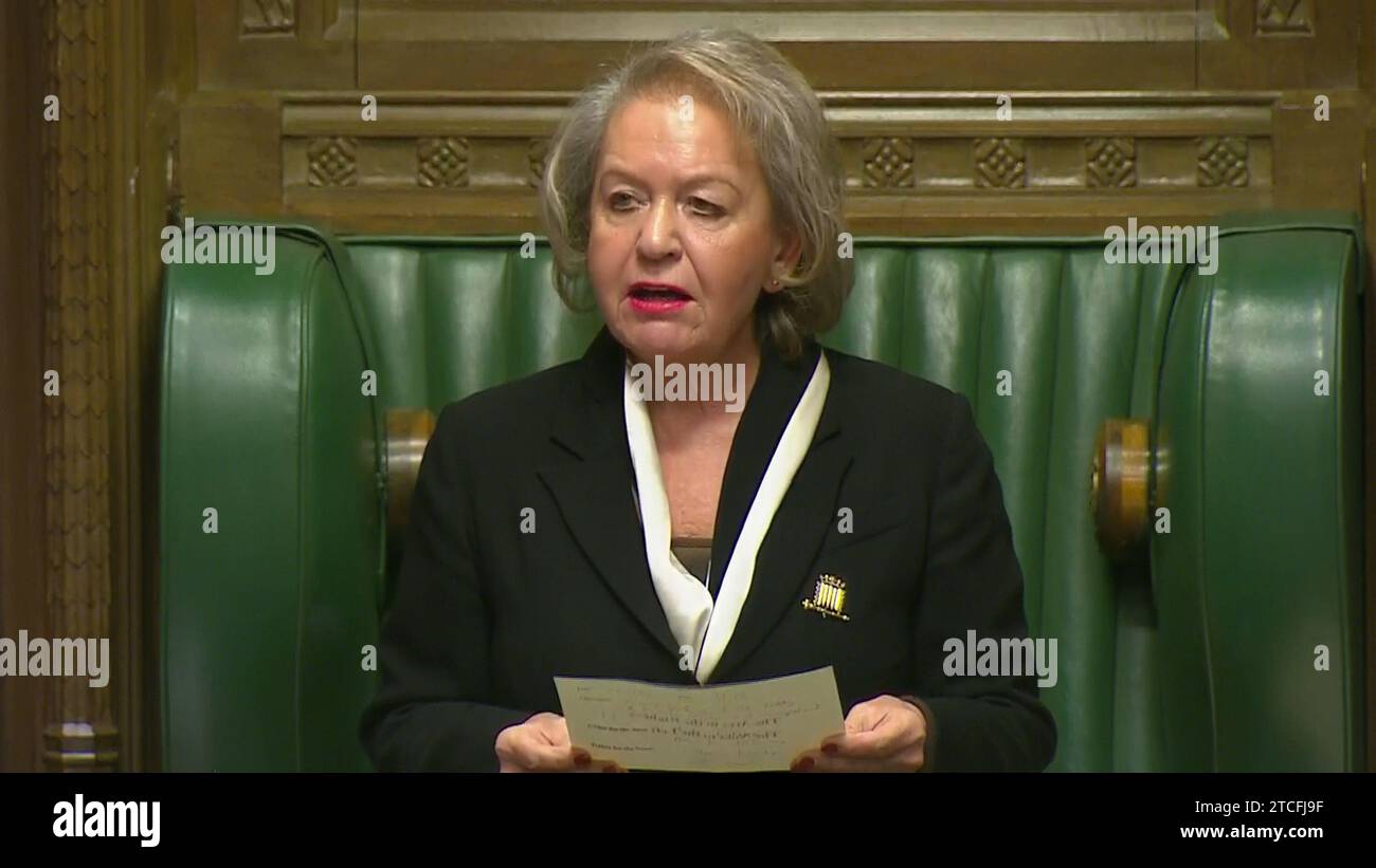 Deputy Speaker Dame Rosie Winterton reads out the vote result, as MPs ...