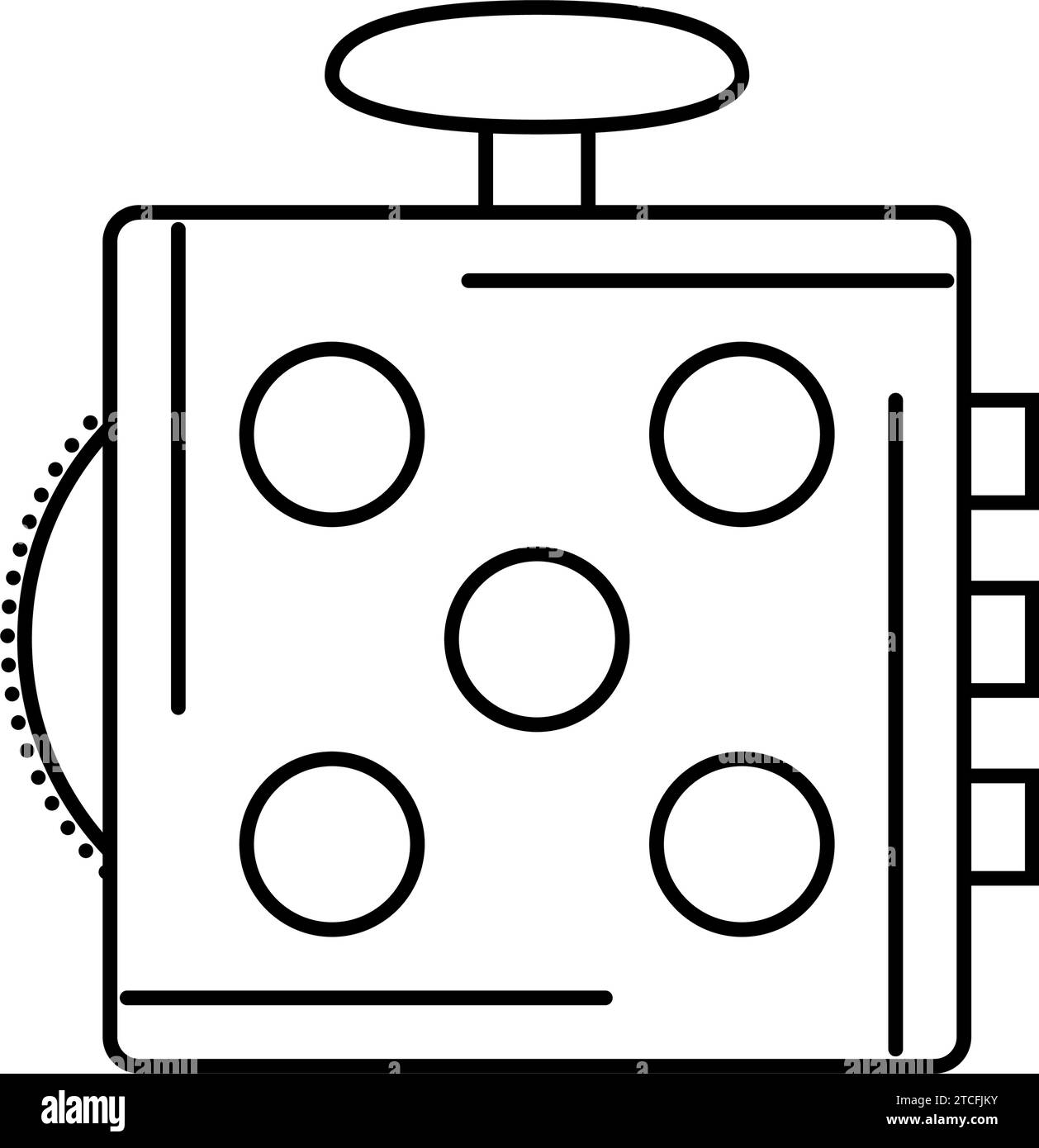 fidget cube toy line icon vector illustration Stock Vector Image & Art ...