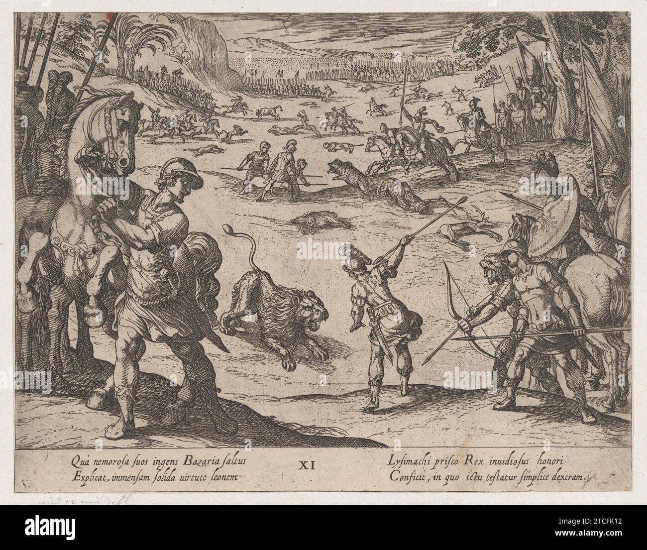 Plate 11: Alexander's Lion Hunt, from "The Deeds of Alexander the Great ...