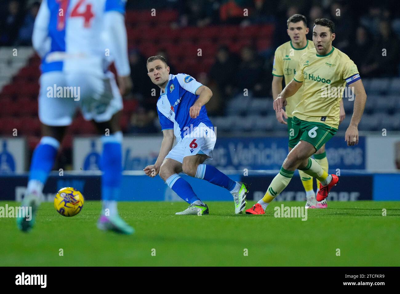 Sondre Tronstad #6 of Blackburn Rovers passes the ball during the Sky ...