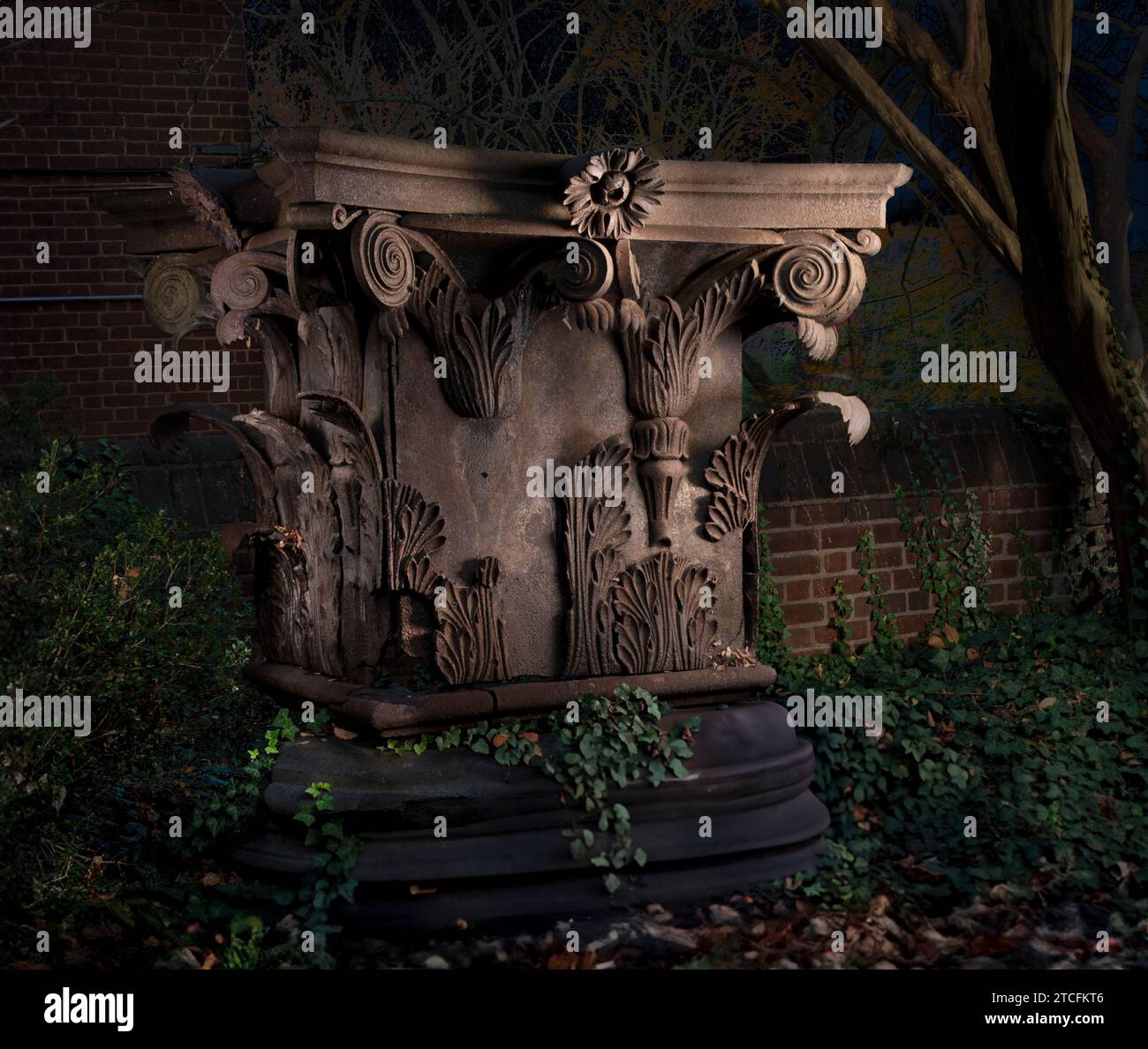 Replica of an Ionic capital from the Erechtheion, an ancient Greek ...