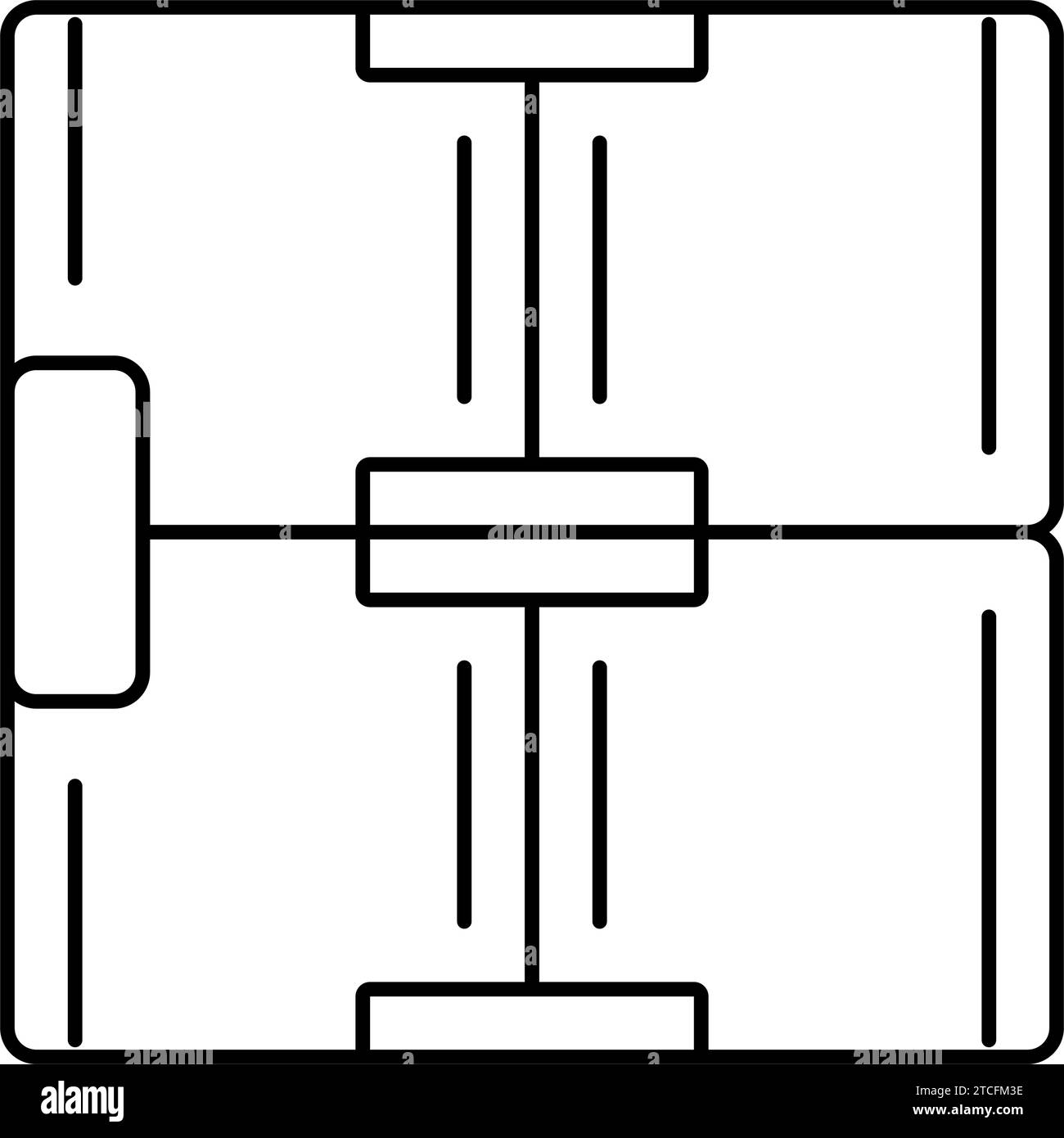 infinity cube fidget toy line icon vector illustration Stock Vector ...