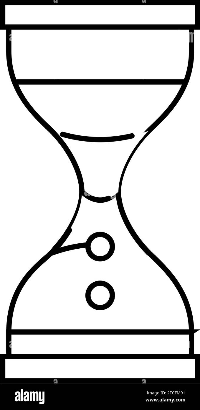 liquid timer fidget toy line icon vector illustration Stock Vector ...