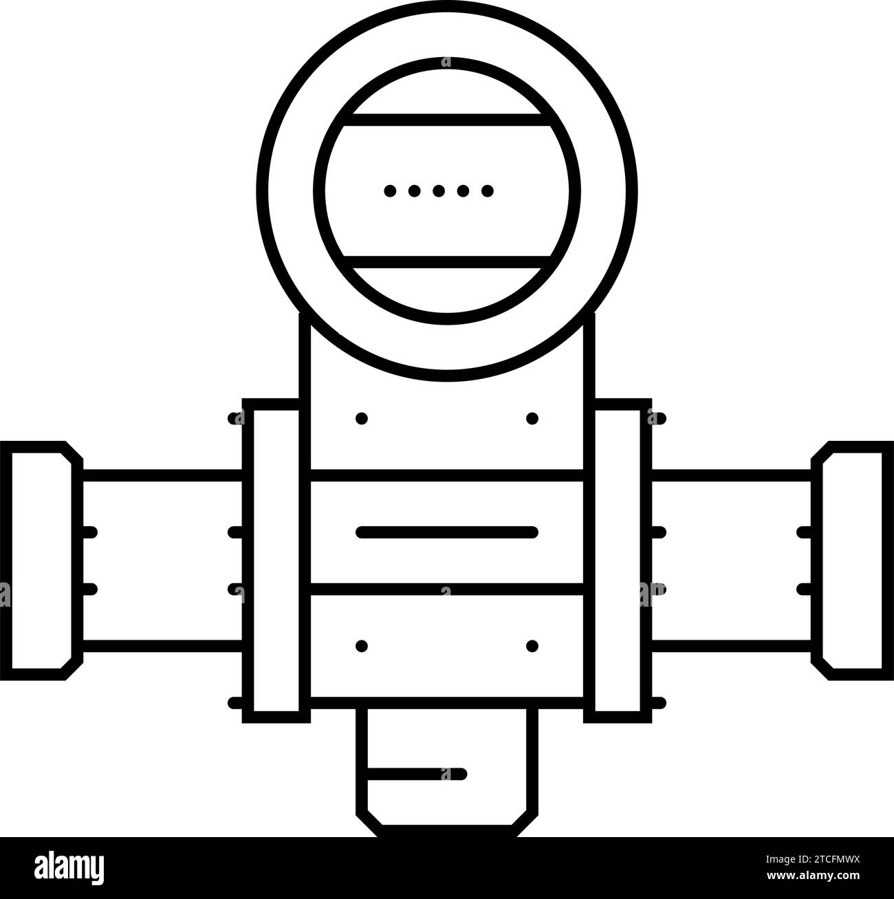 industry pipeline line icon vector illustration Stock Vector Image ...