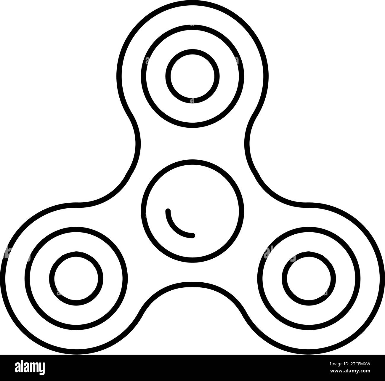 fidget spinner fidget toy line icon vector illustration Stock Vector ...