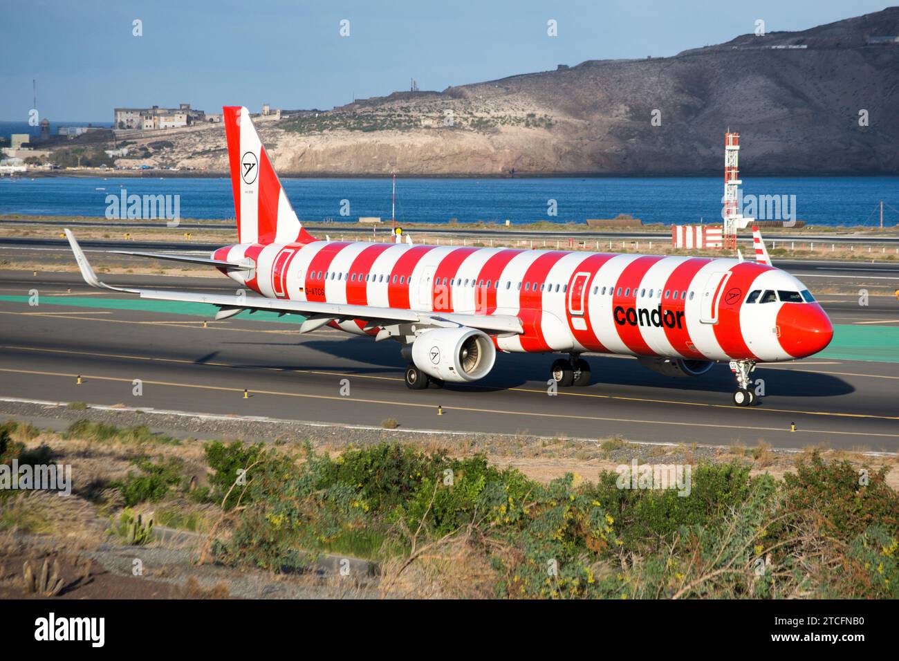 Airline airliner with special colors Airbus A321 of the Condor Airlines ...