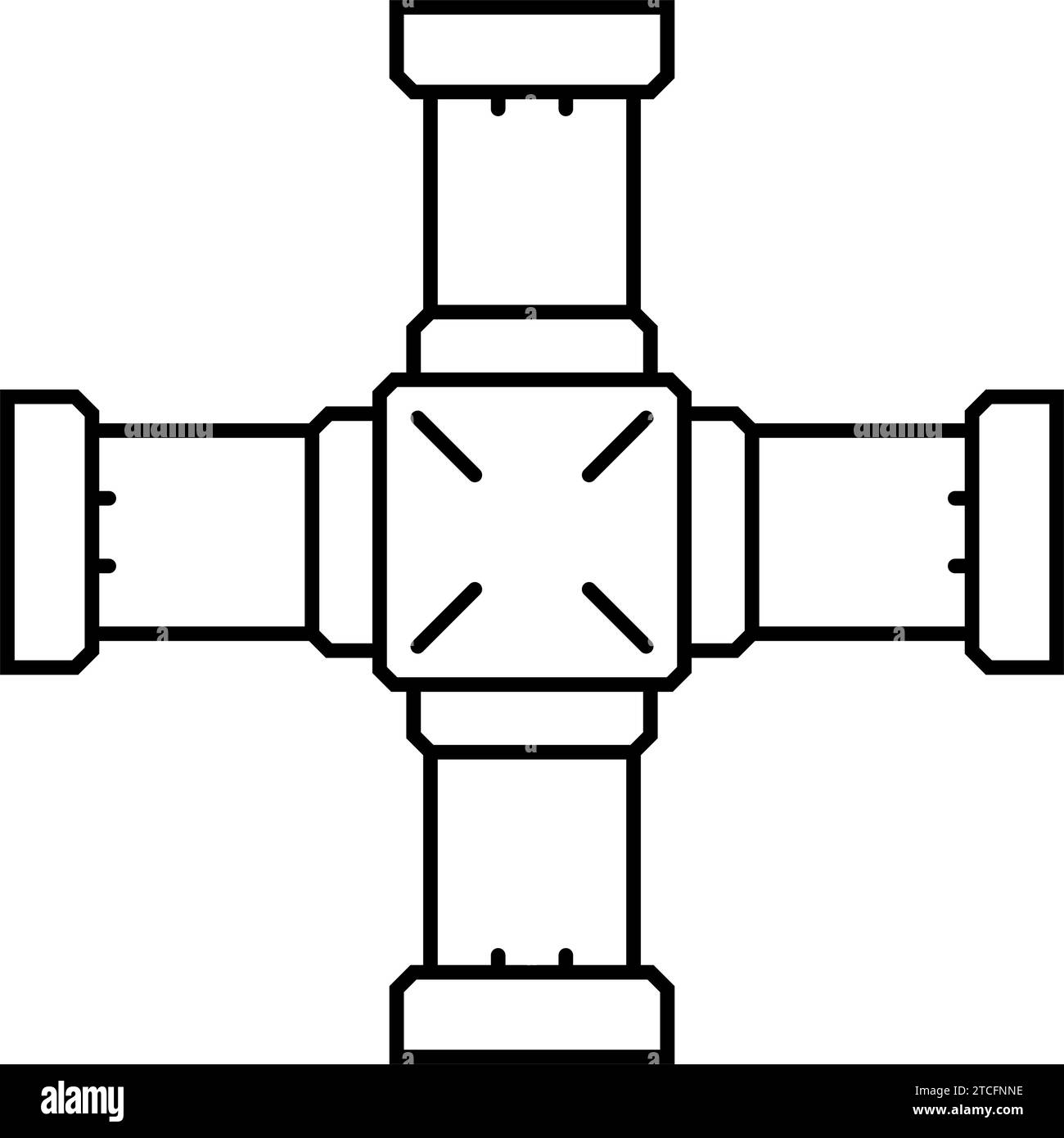 engineering pipeline line icon vector illustration Stock Vector Image ...