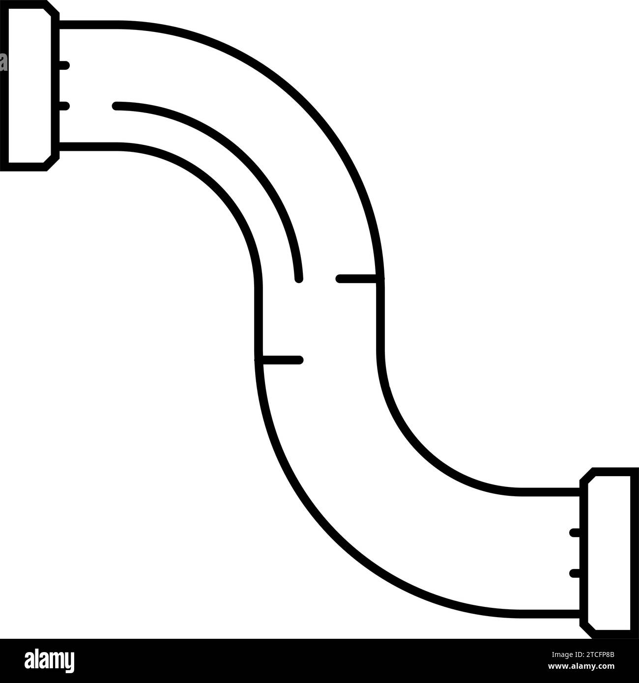 refinery pipeline line icon vector illustration Stock Vector Image ...
