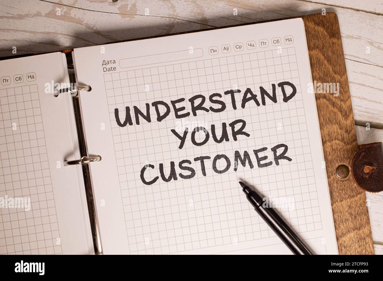 The phrase Do You Know Your Customers typed on a piece of graph paper ...