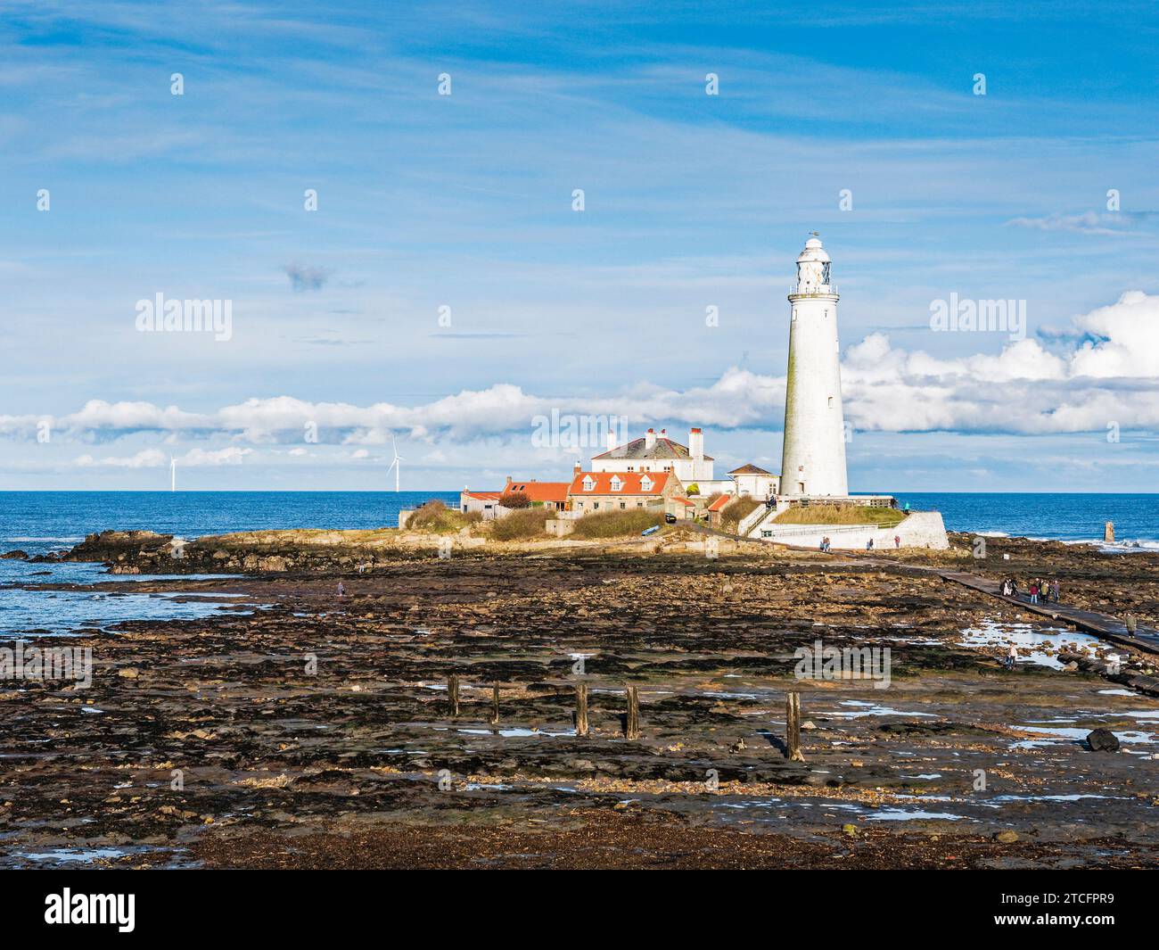 St Mary's Lighthouse built in 1898 and taken out of service in 1984 is ...