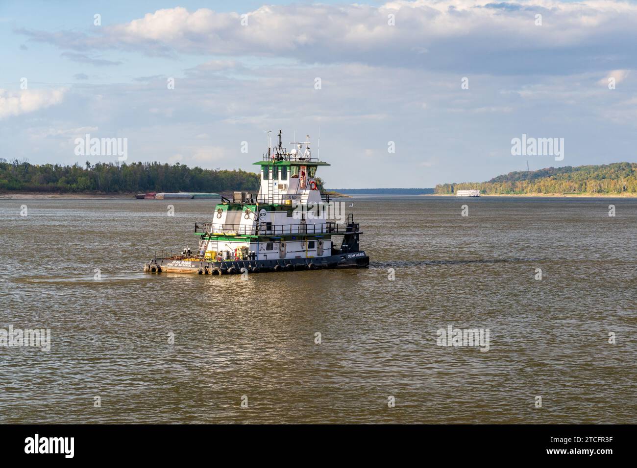 Natchez, MS - 26 October 2023: Tug Boat Jean Marie sails towards ...