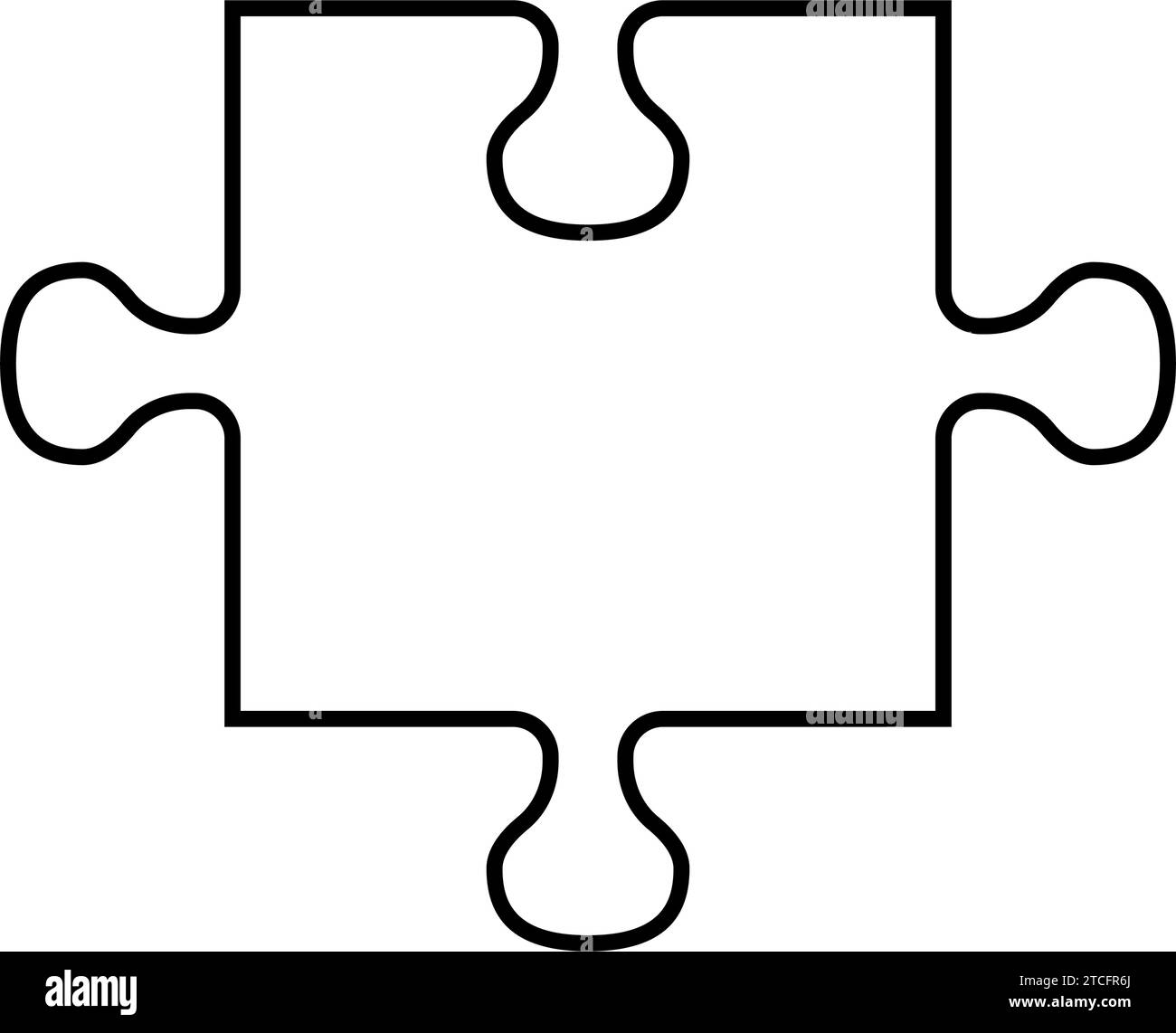 puzzle piece jigsaw line icon vector illustration Stock Vector Image ...
