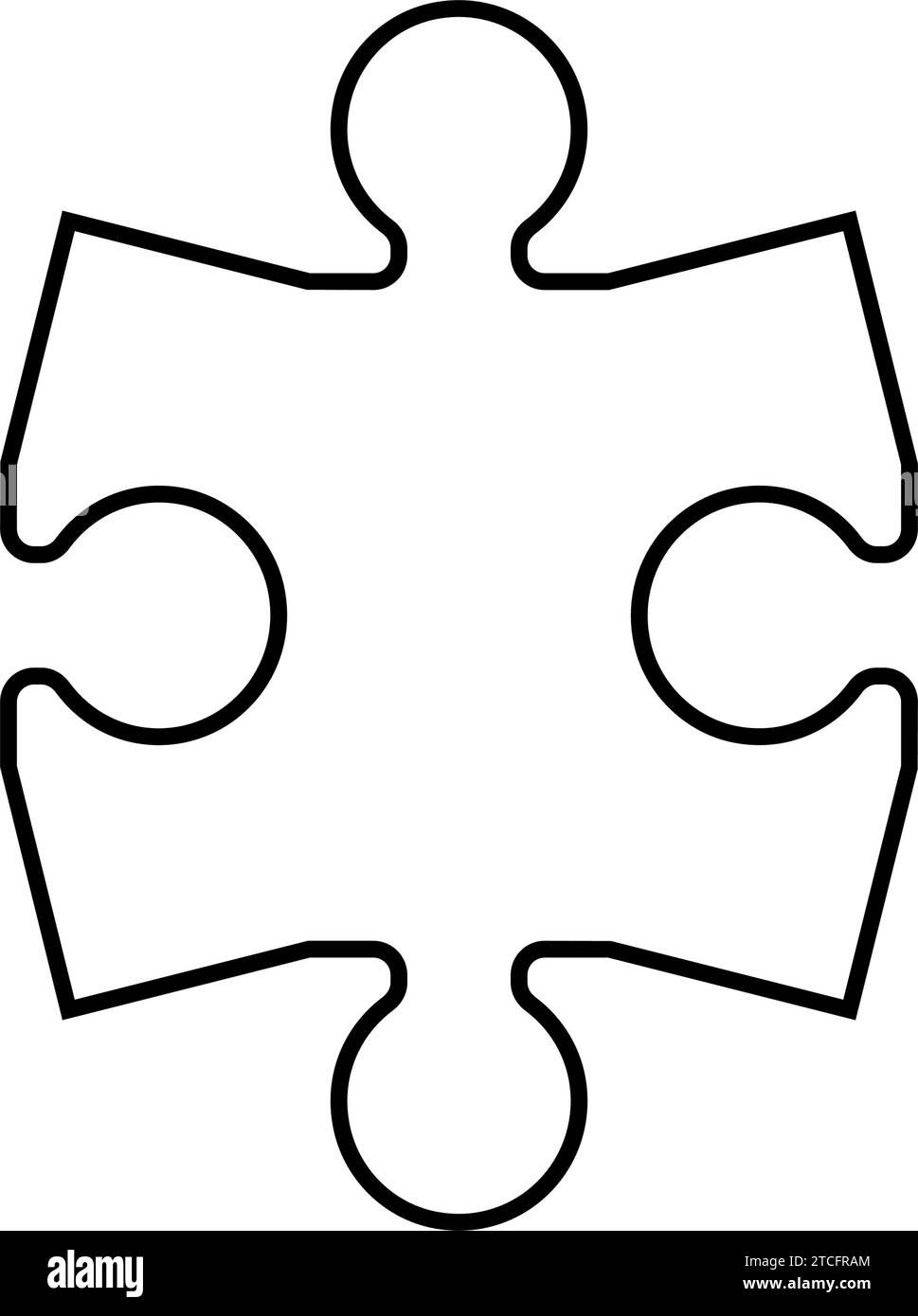 jigsaw puzzle piece line icon vector illustration Stock Vector Image ...