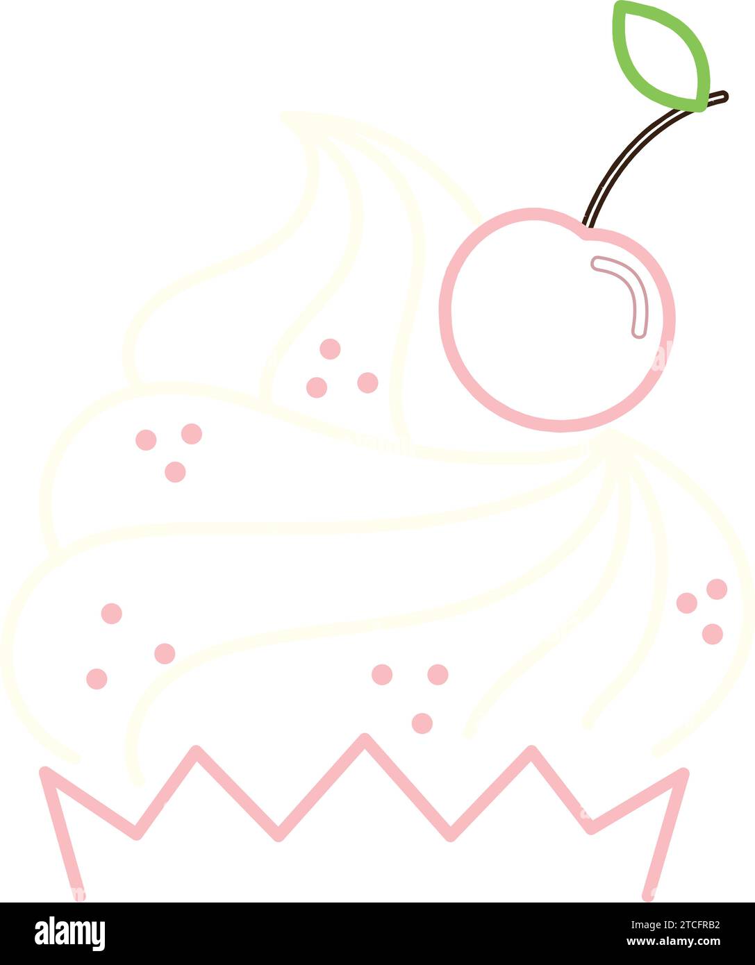 Cream colored cupcake Stock Vector Images - Alamy