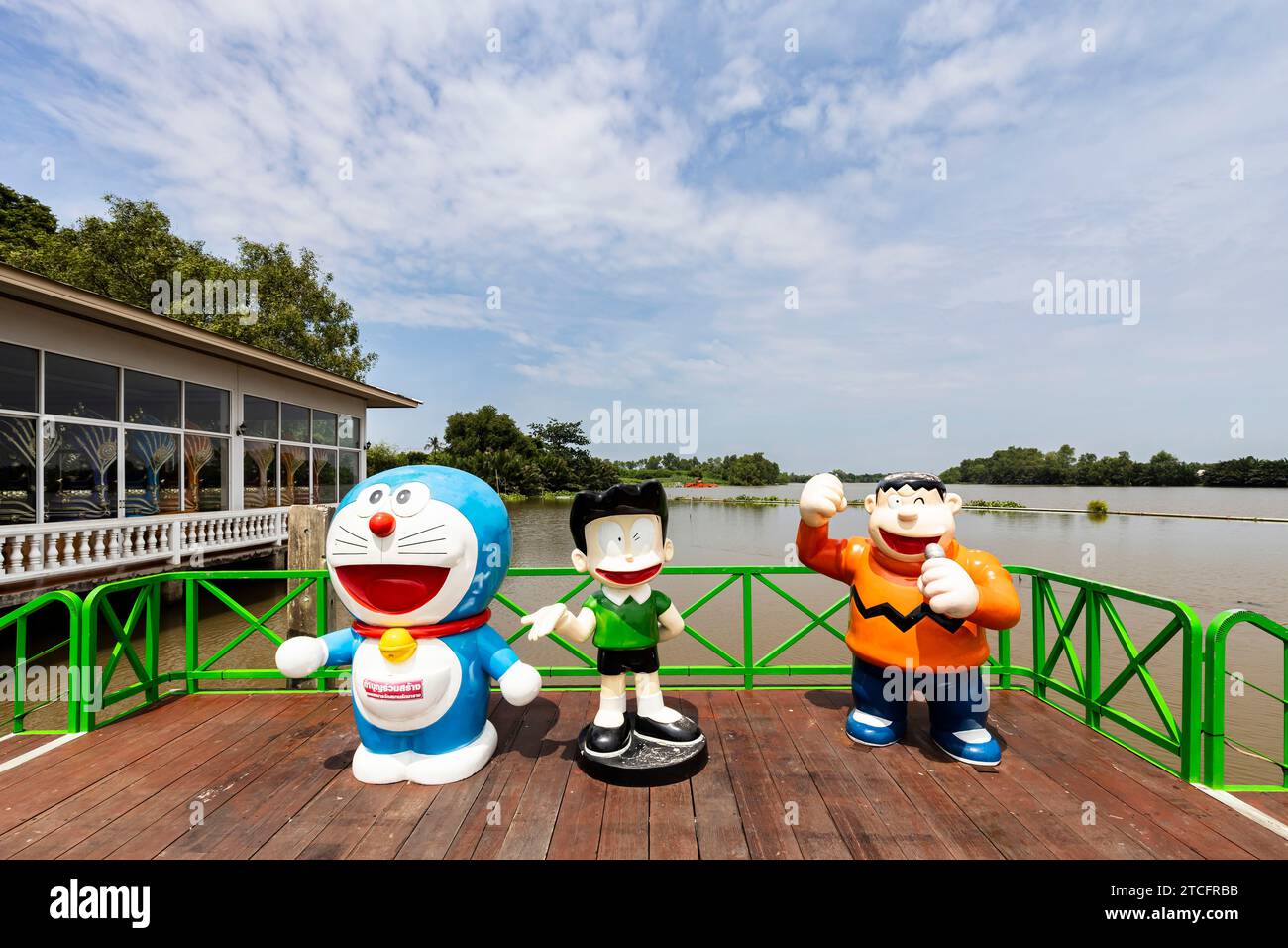Wat Saman Rattanaram, statues of famous animation character ...