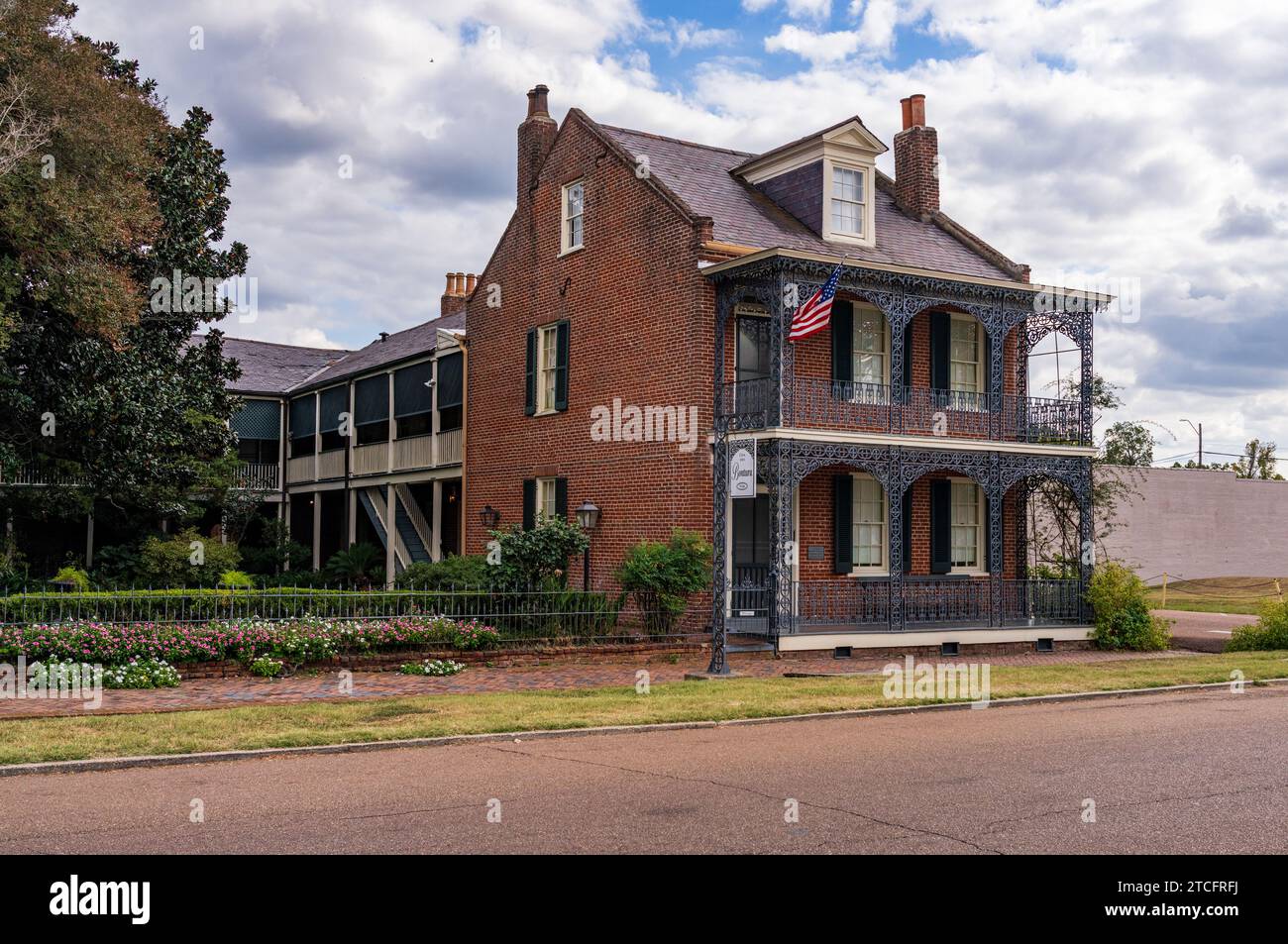 Natchez, MS - 26 October, 2023: Front of historic home known as Bontura ...