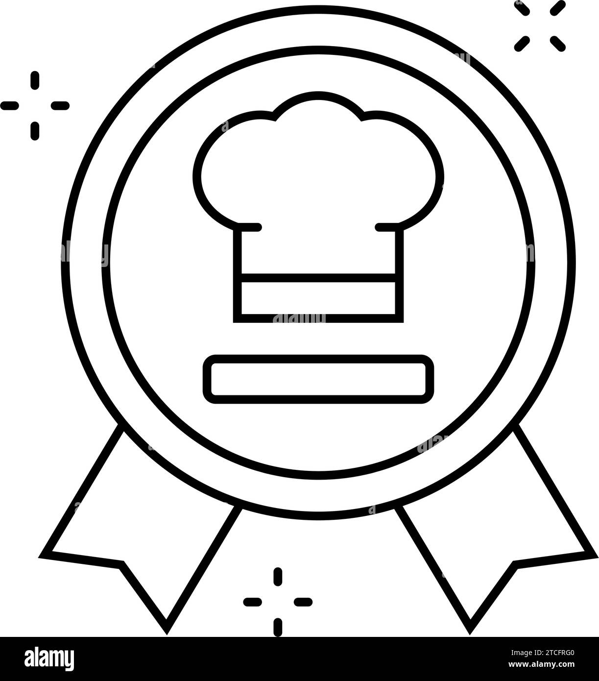 cooking competitions restaurant chef line icon vector illustration ...