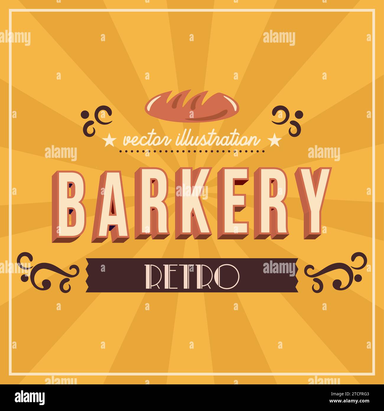 Colored retro bakery shop poster Vector Stock Vector Image & Art - Alamy