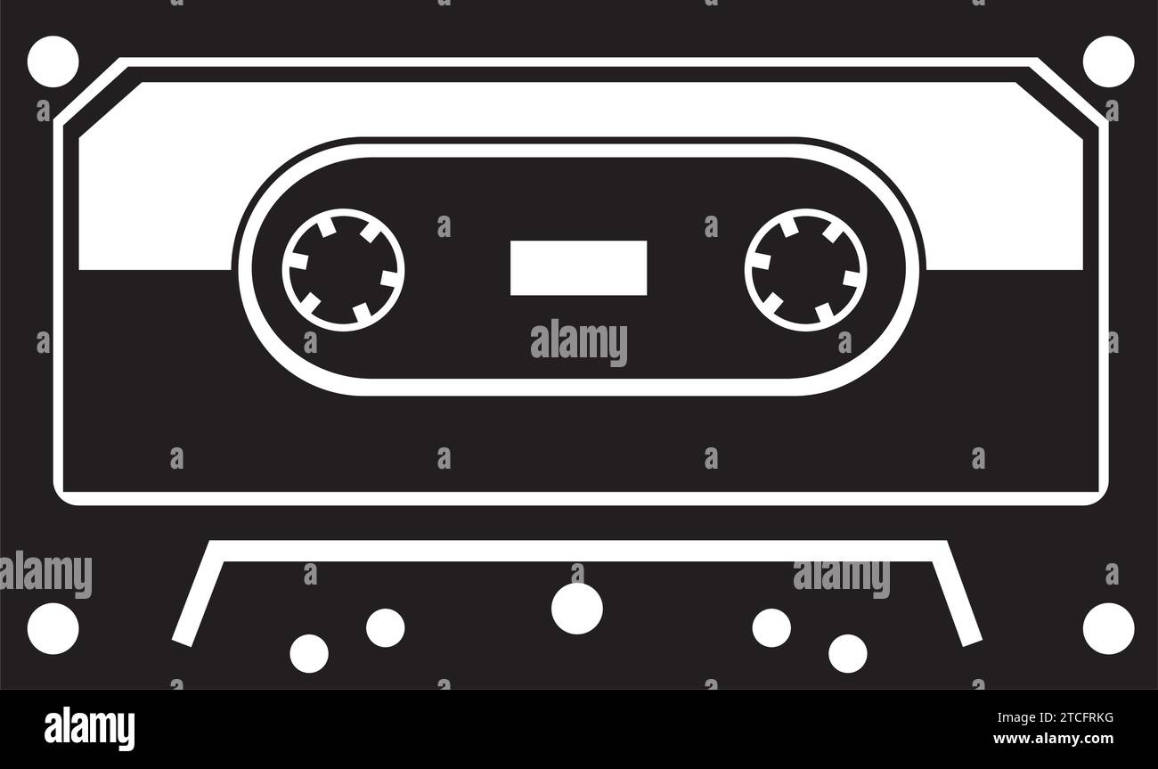 Isolated monochrome retro cassette icon Vector Stock Vector Image & Art ...