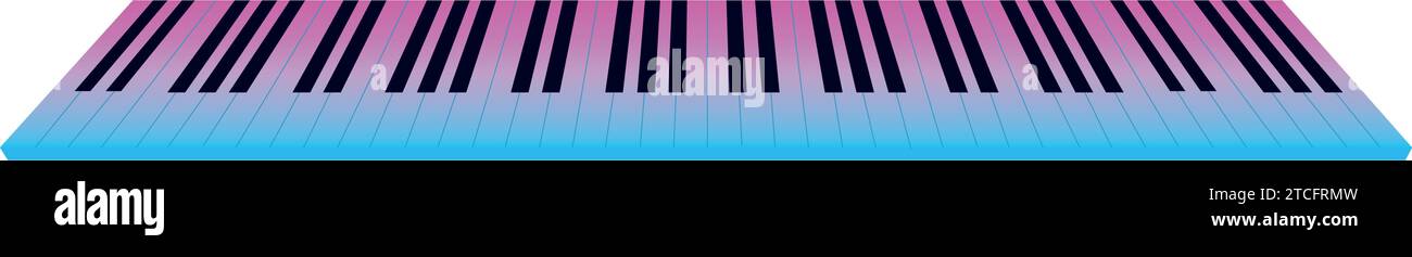 Isolated colored keyboard musical instrument Vector Stock Vector Image ...