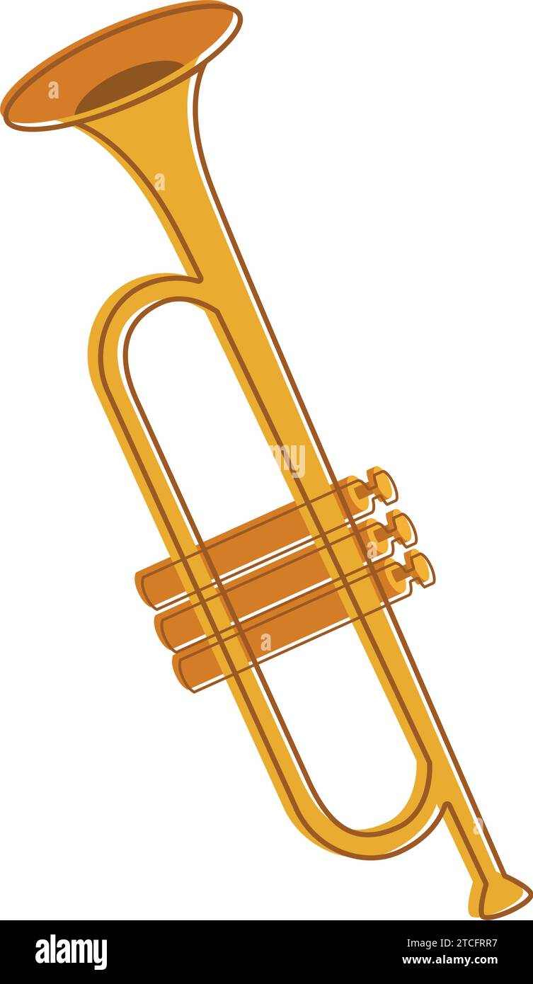 Isolated colored trumpet musical instrument Vector Stock Vector Image ...