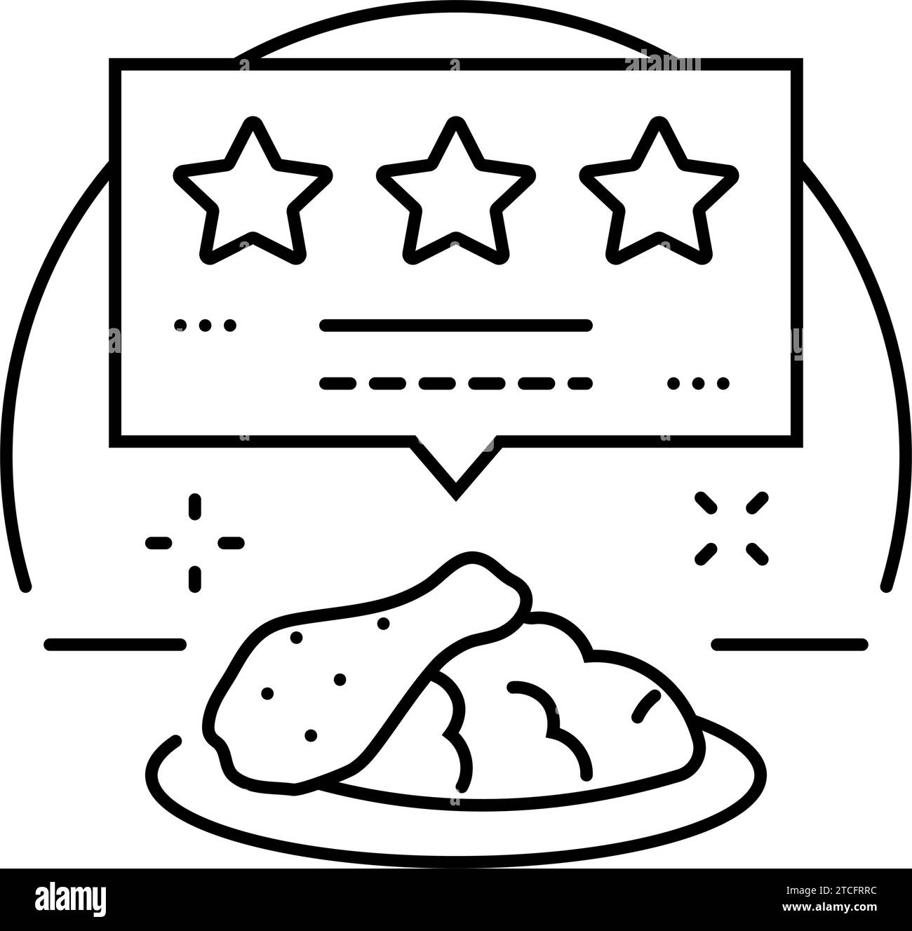 food critic restaurant chef line icon vector illustration Stock Vector ...