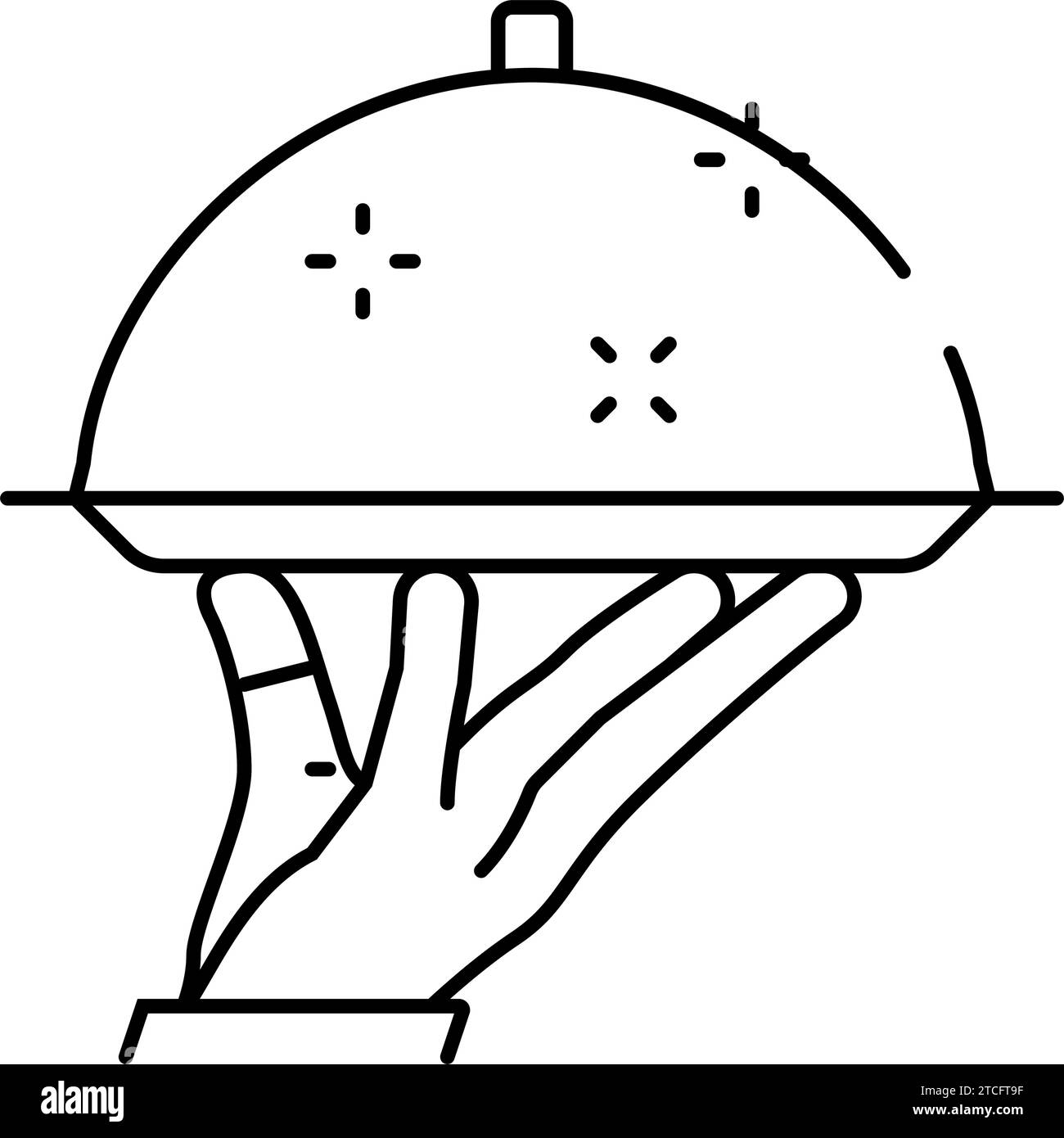 gourmet cooking restaurant chef line icon vector illustration Stock ...