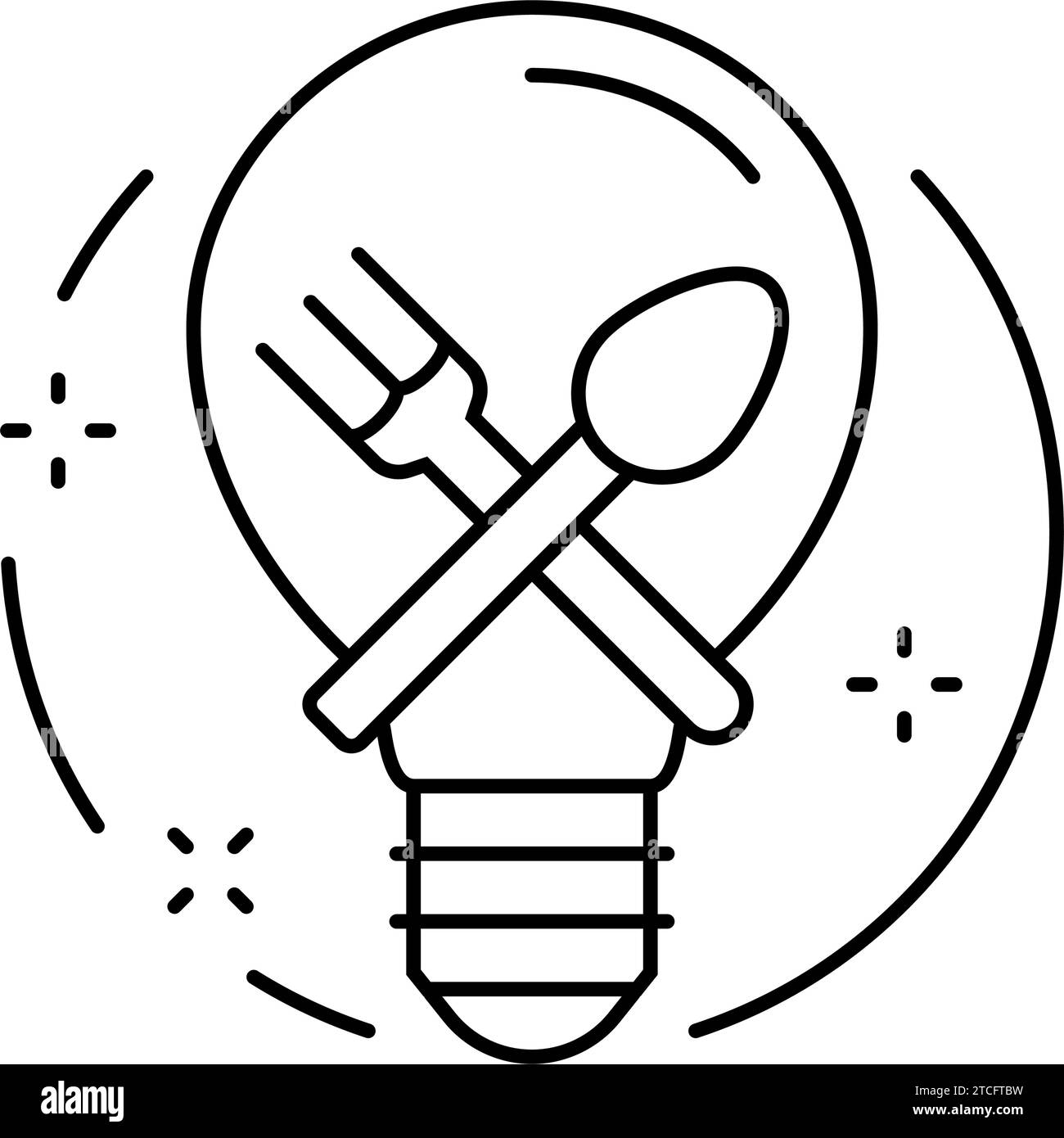 culinary creativity restaurant chef line icon vector illustration Stock ...