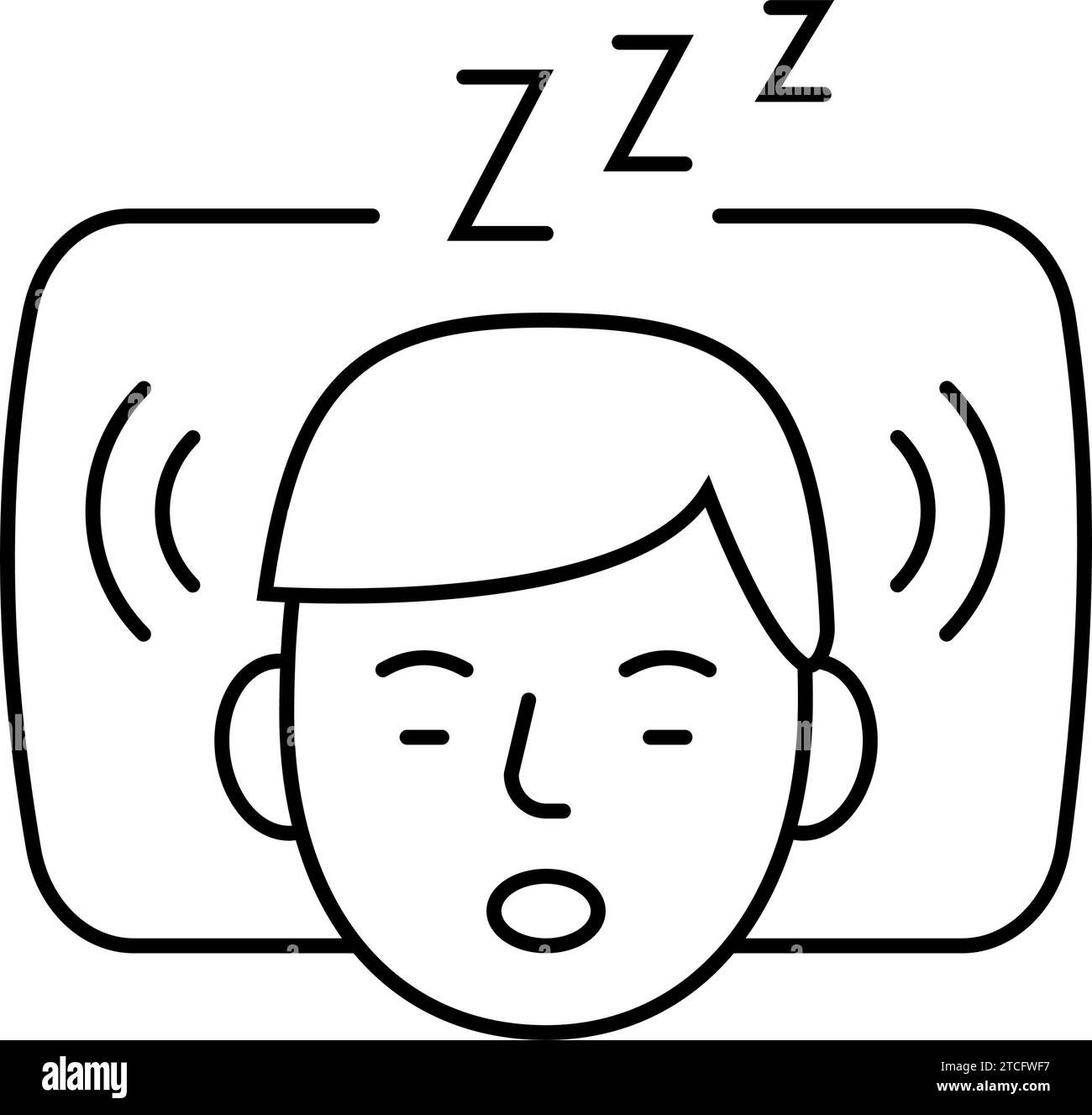 Snoring illustration Black and White Stock Photos & Images - Alamy