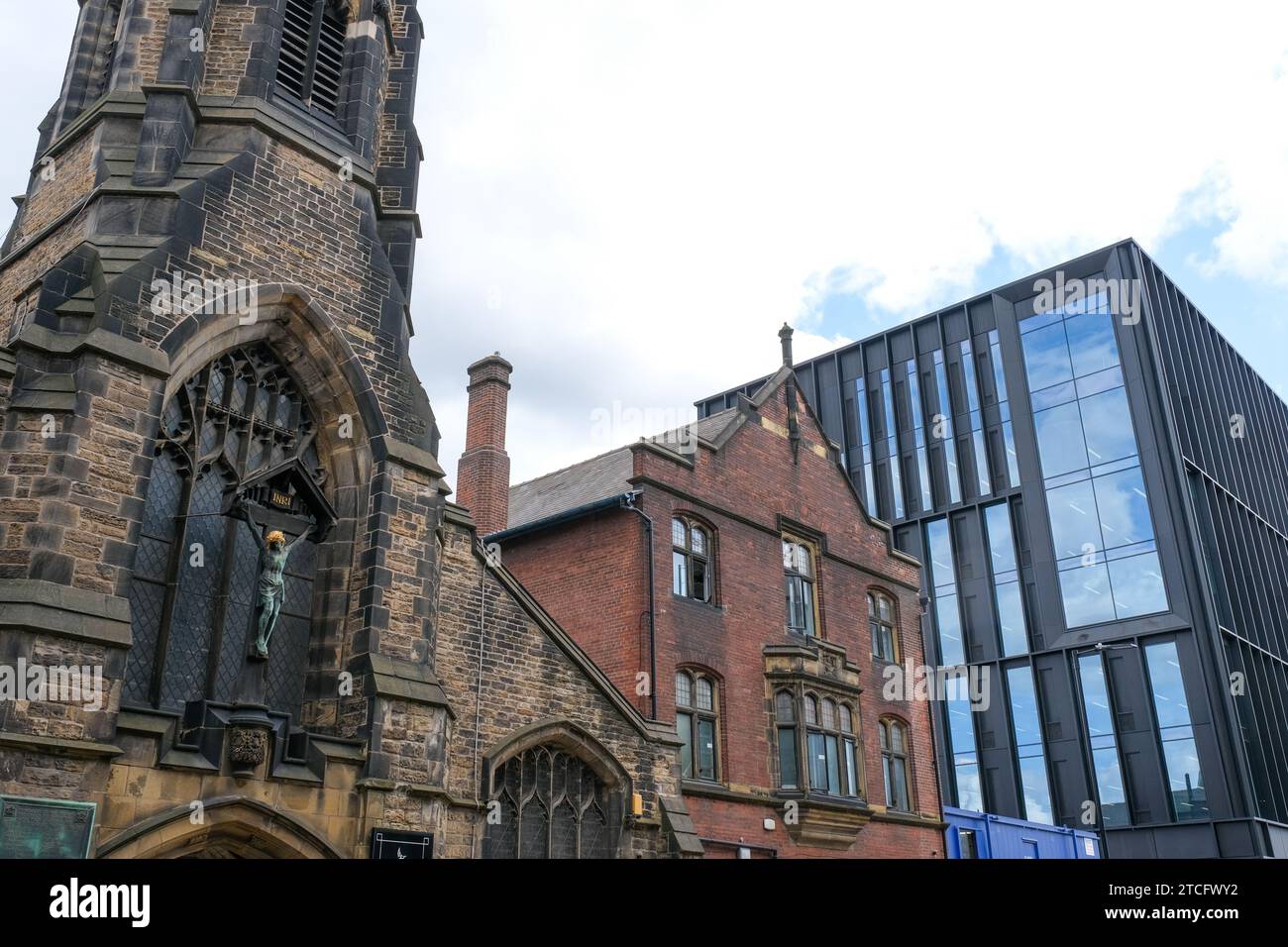 A Sheffield city centre contrast in architecture with St Matthews ...