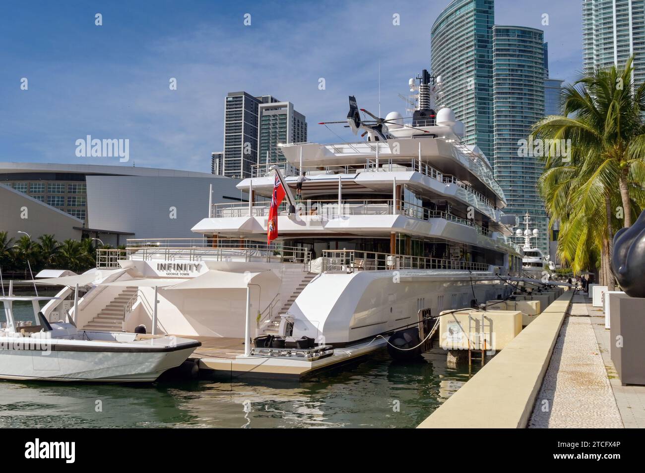 Miami, Florida, USA - 5 December 2023: Rear view of the luxury super ...
