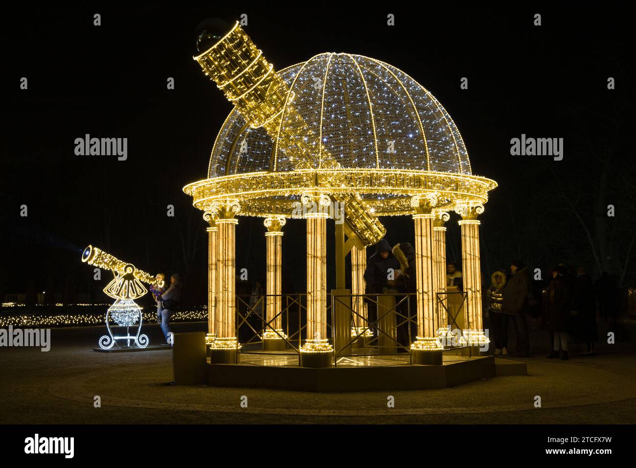 Warsaw, Poland - December 2, 2023: The Observatory LED structure at ...