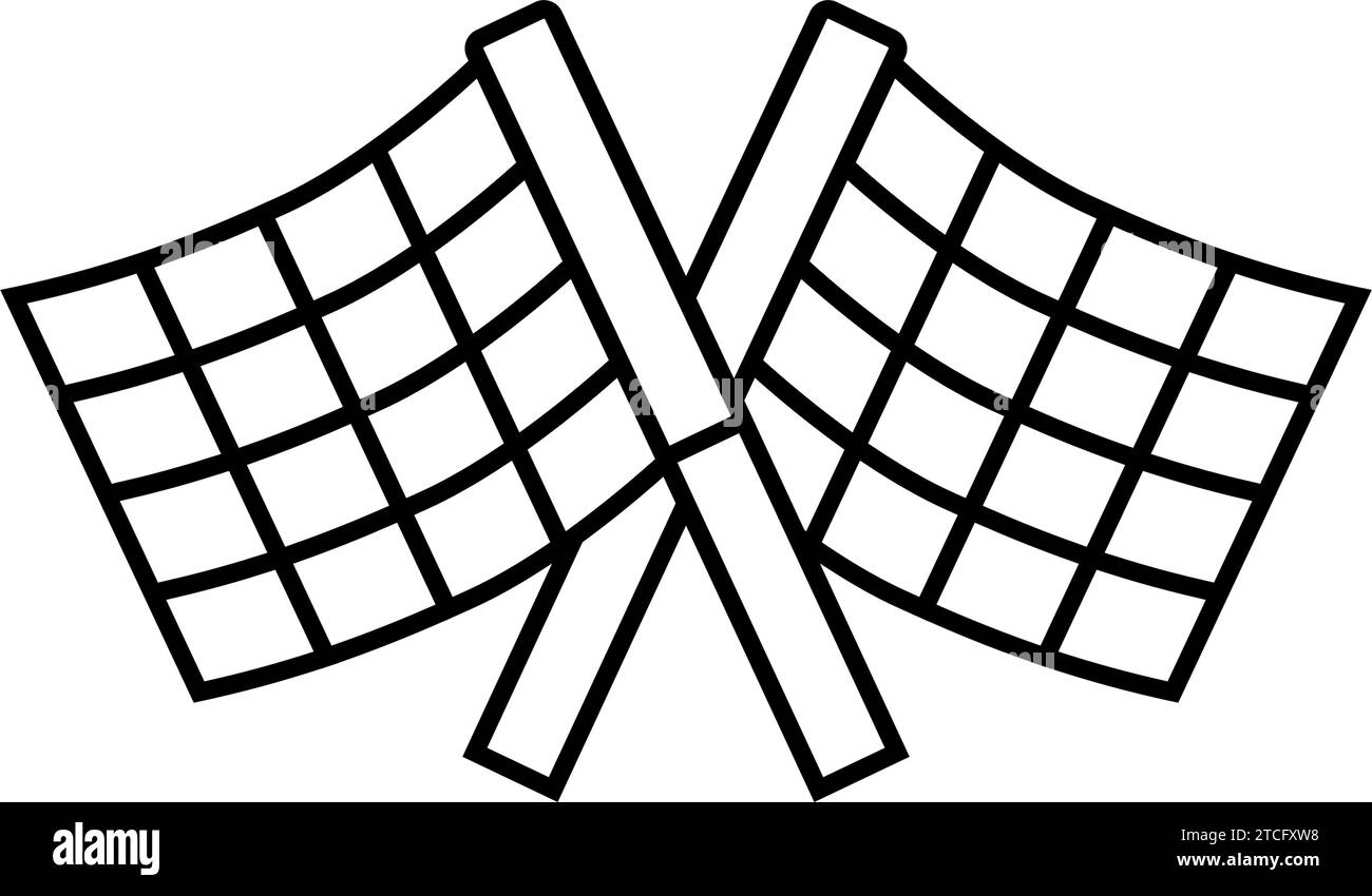 finish flag check mark line icon vector illustration Stock Vector Image ...