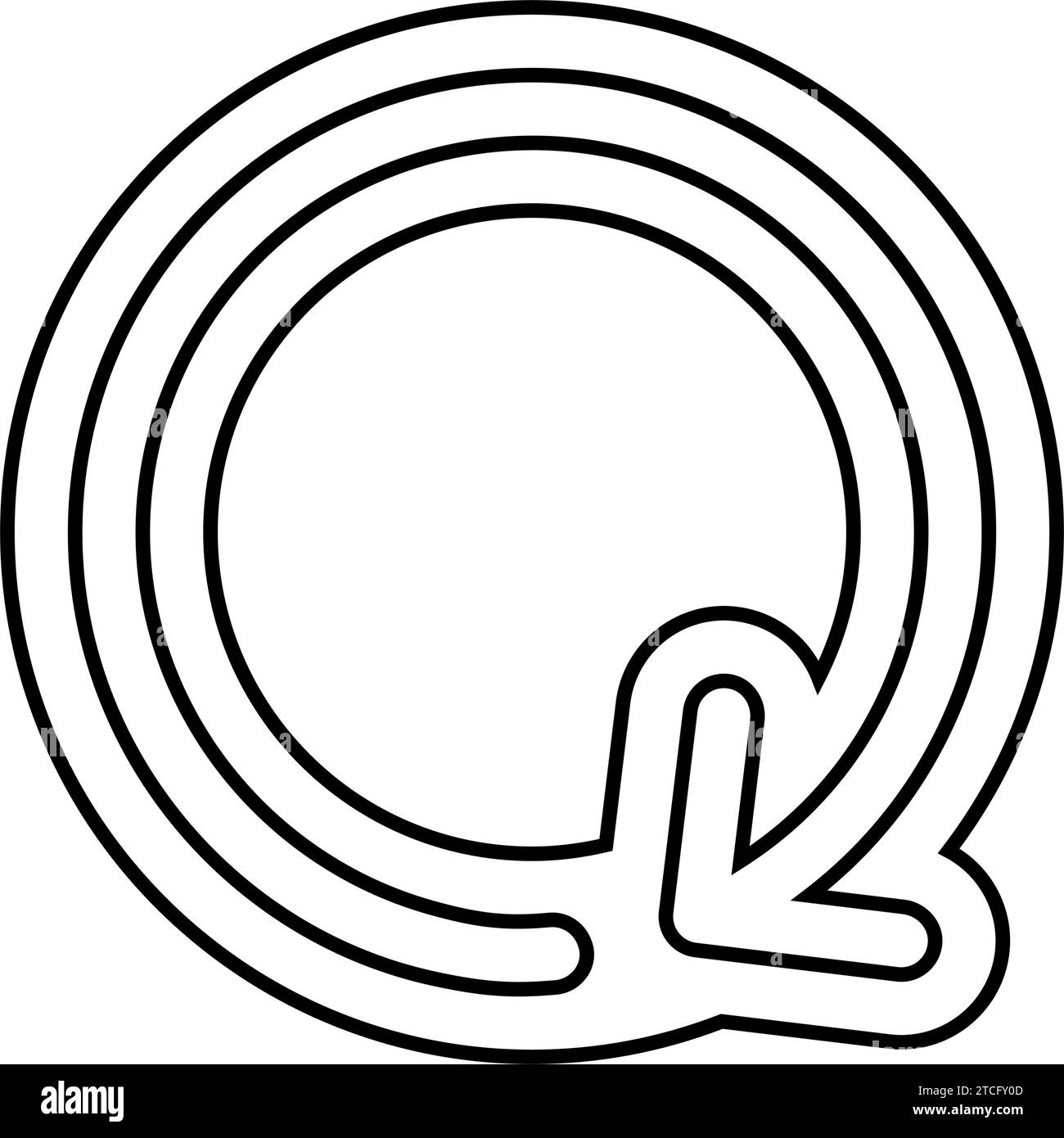 circular arrow cyclic operation line icon vector illustration Stock ...