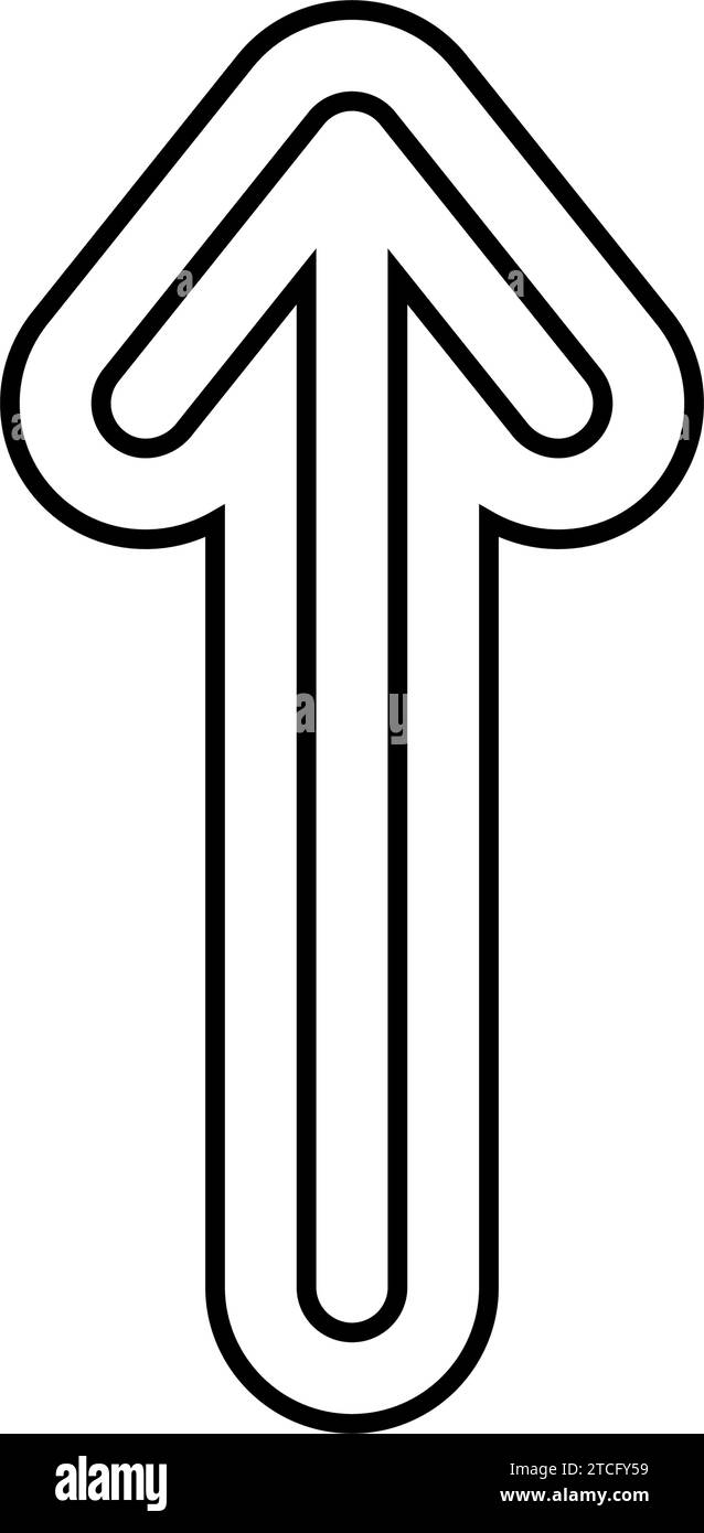 up arrow sending data line icon vector illustration Stock Vector Image ...