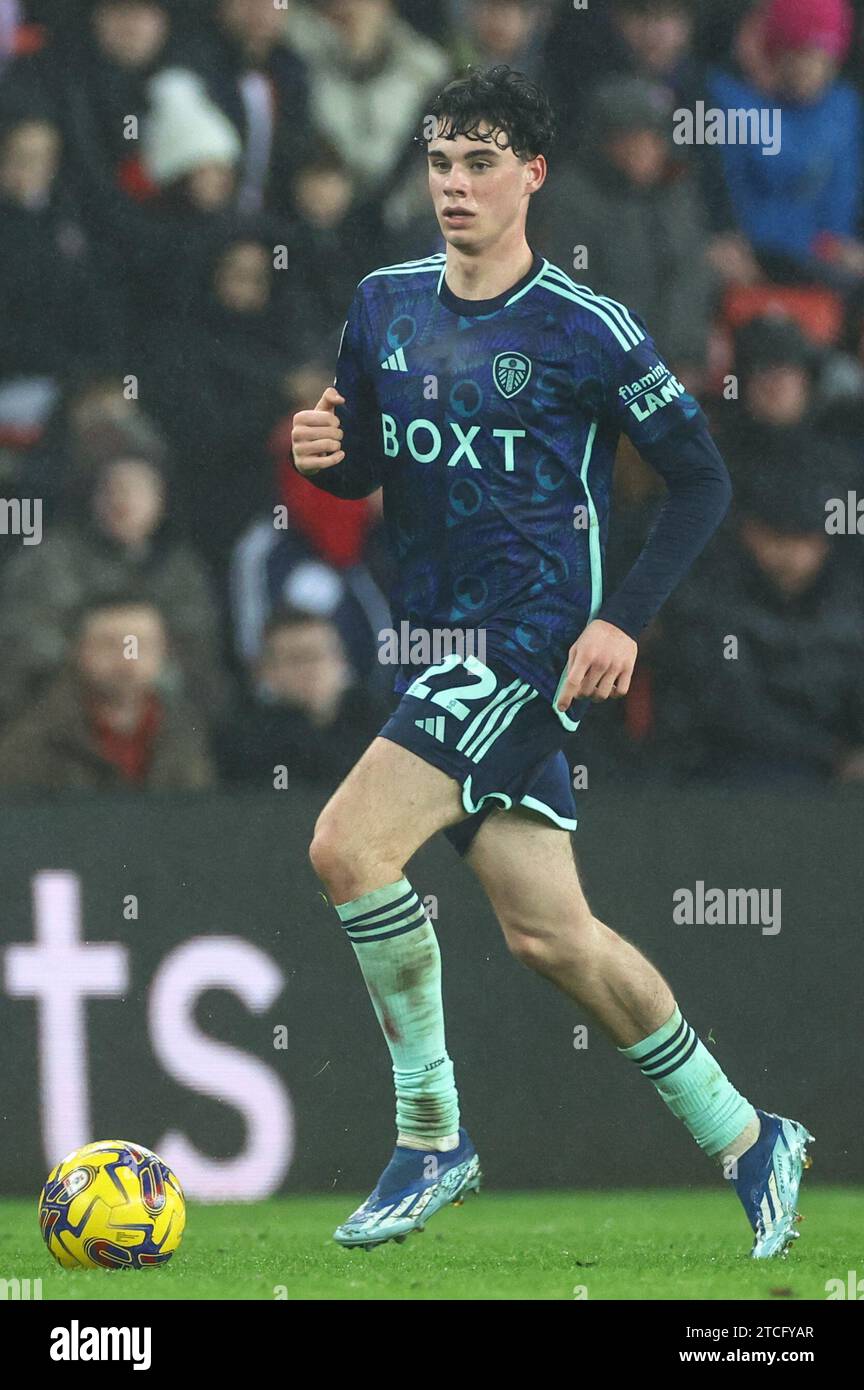 Archie Gray #22 of Leeds United during the Sky Bet Championship match ...