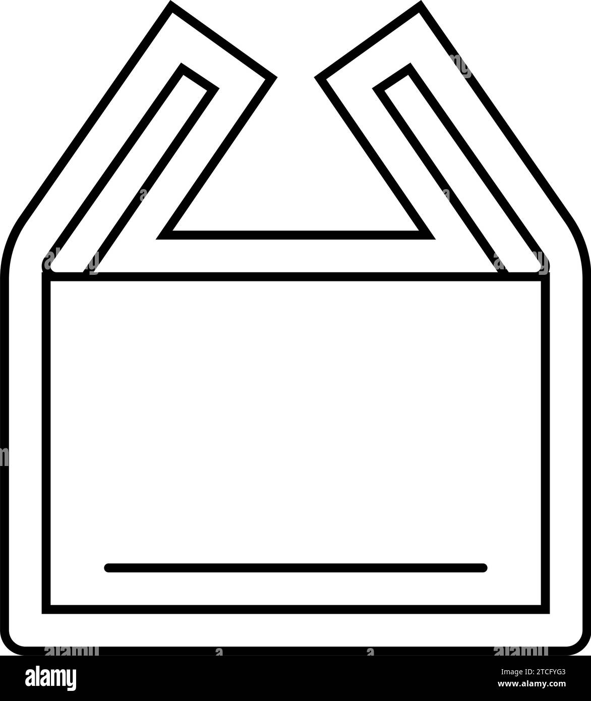 open box unpacking loading contents line icon vector illustration Stock ...