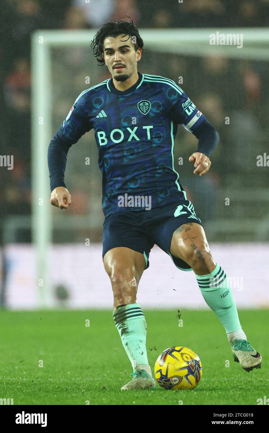 Sunderland, UK. 12th Dec, 2023. Pascal Struijk #21 of Leeds United ...
