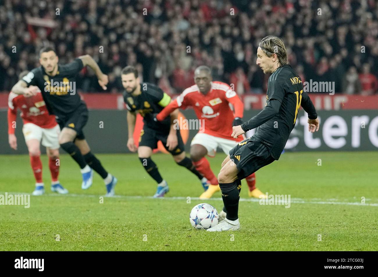 Real Madrid's Luka Modric fails to score a penalty shot during the ...