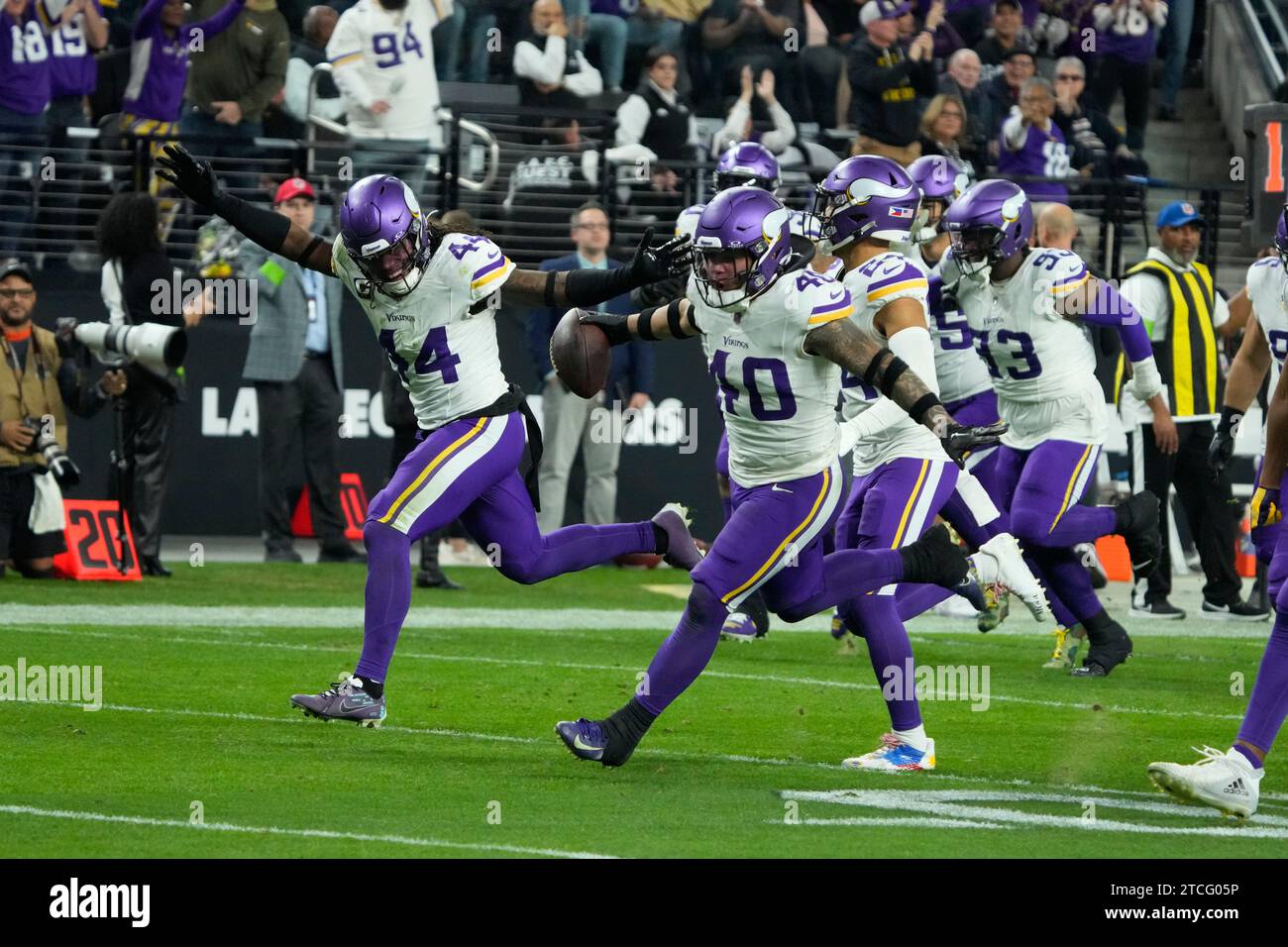 Minnesota Vikings linebacker Ivan Pace Jr. (40) celebrates after ...