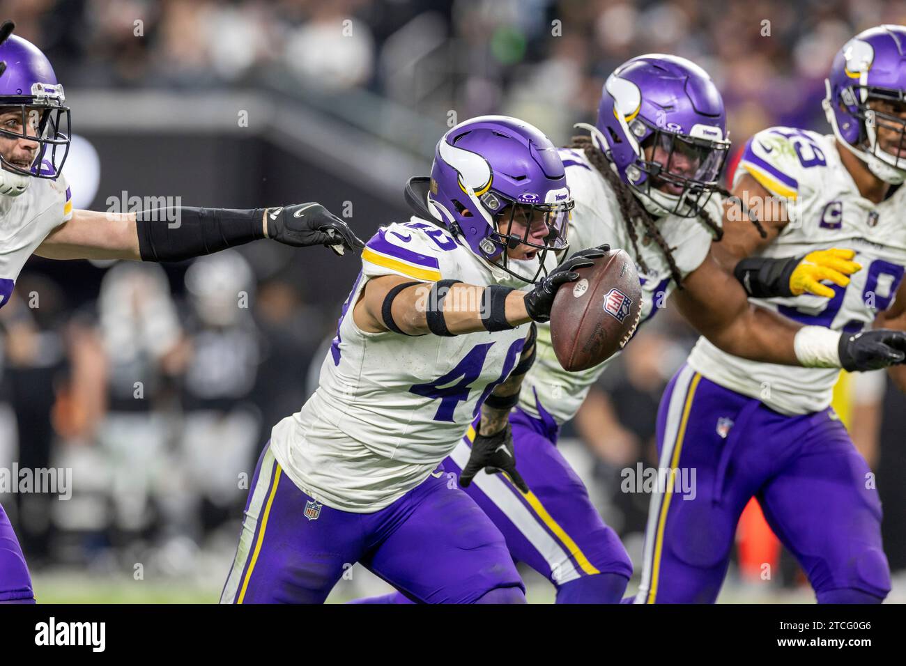 Minnesota Vikings linebacker Ivan Pace, Jr. (40) intercepts a pass and ...